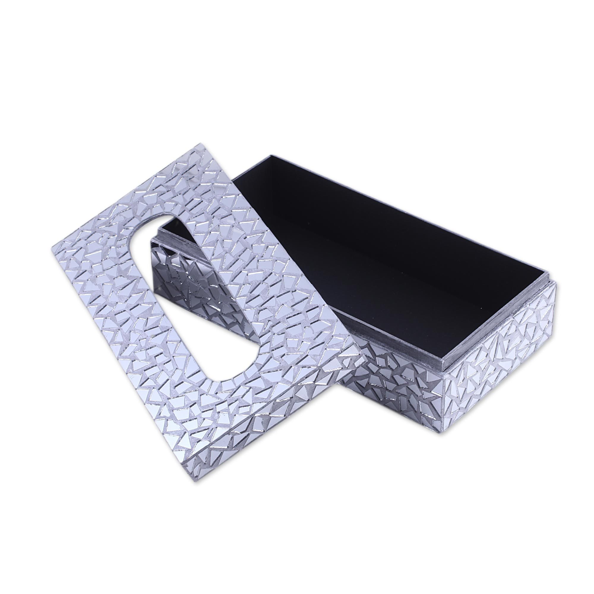 Glass Mosaic Reflective Tissue Box Cover from India - Reflective ...