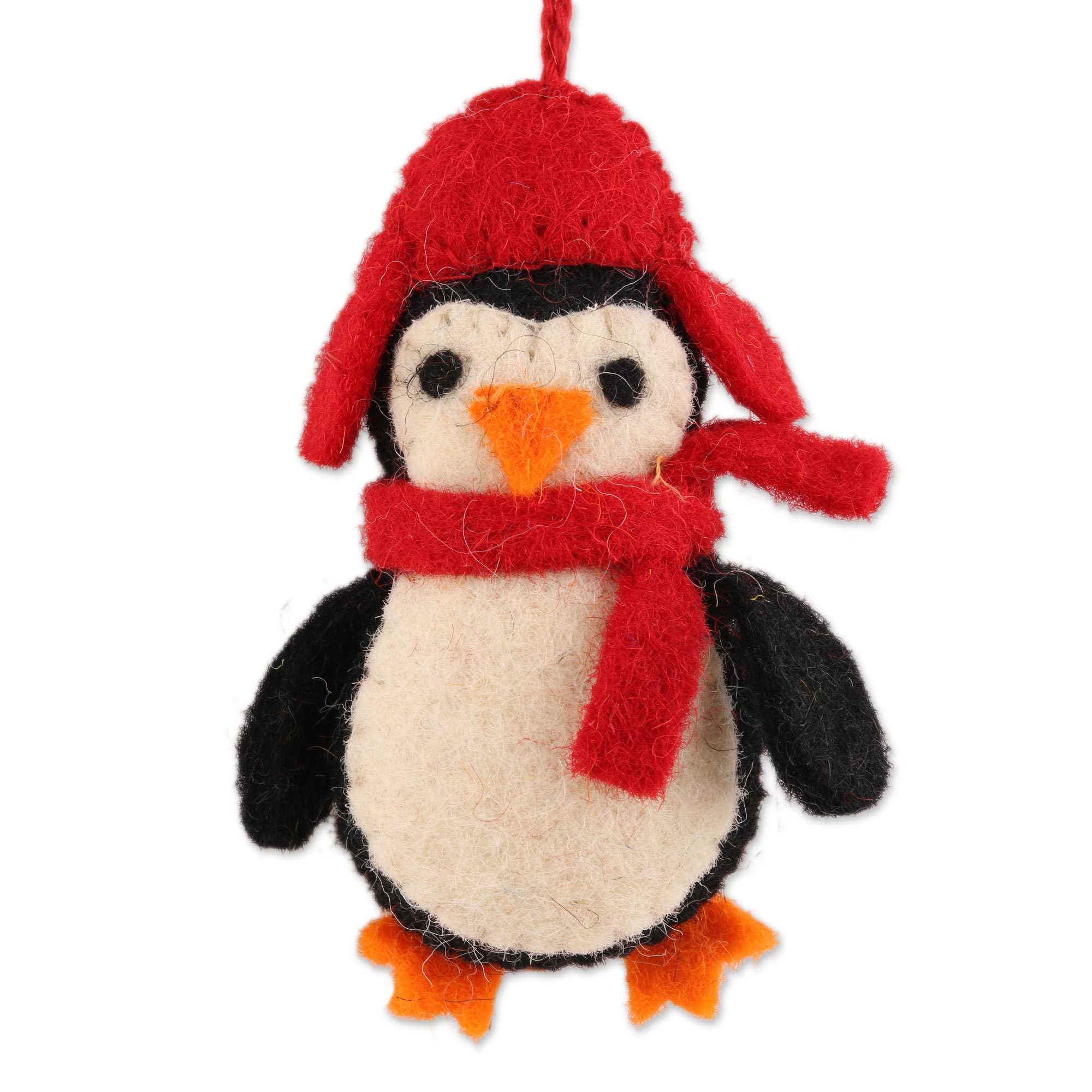UNICEF Market | Handmade Felted Wool Penguin ornaments (Set of 6 ...