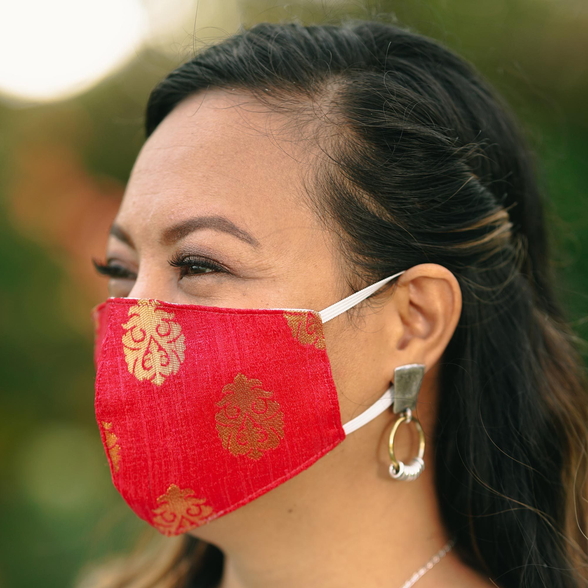 UNICEF Market | Artisan Handmade Golden Brocade Face Masks from India ...