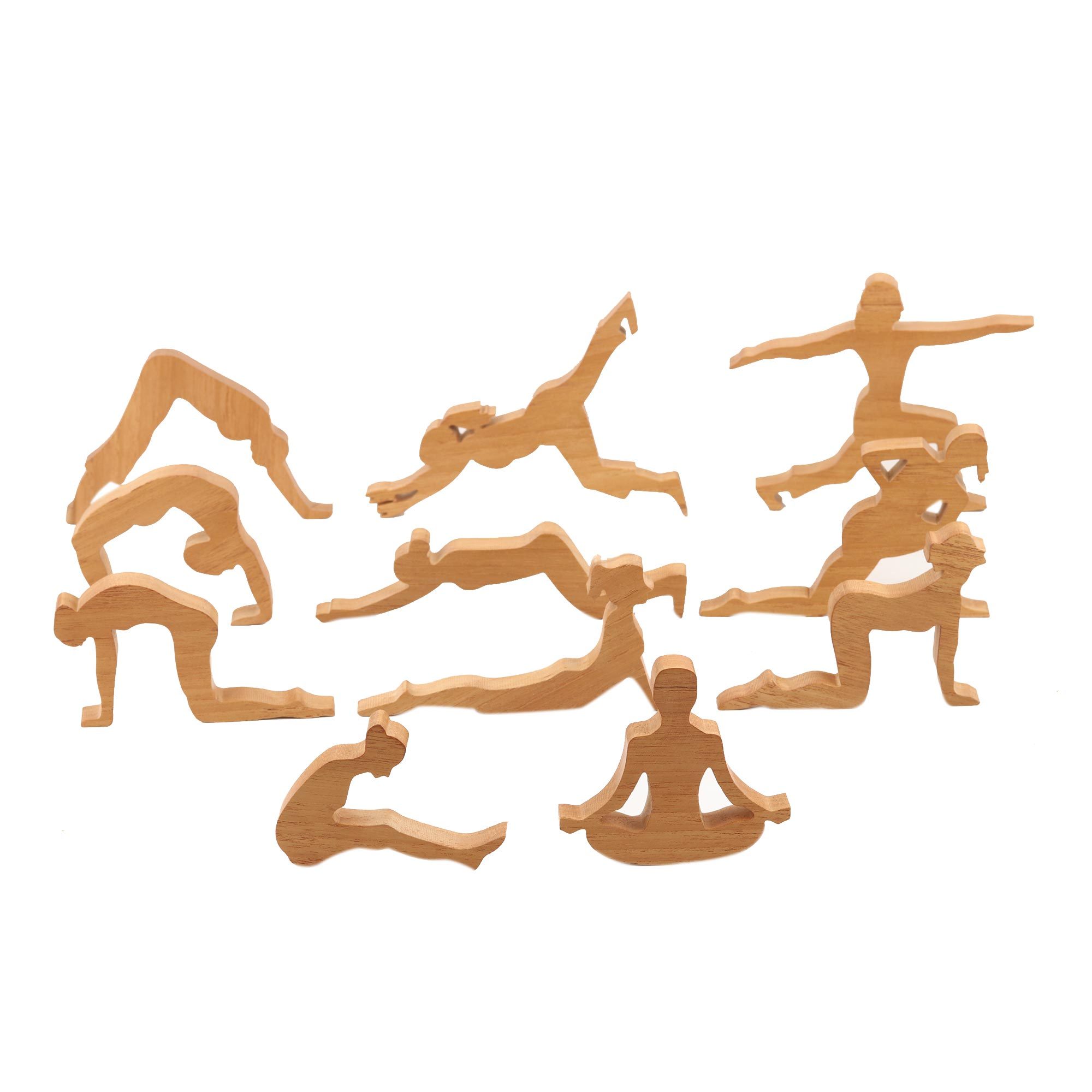 UNICEF Market | Yoga Pose Teak Wood Puzzle - Yoga Tower