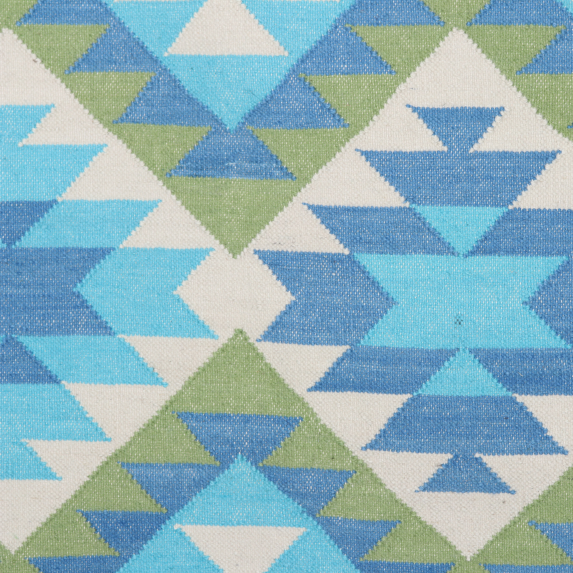 Hand-Woven Flat Weave Wool Area Rug (4x6) - Rolling Hills | NOVICA