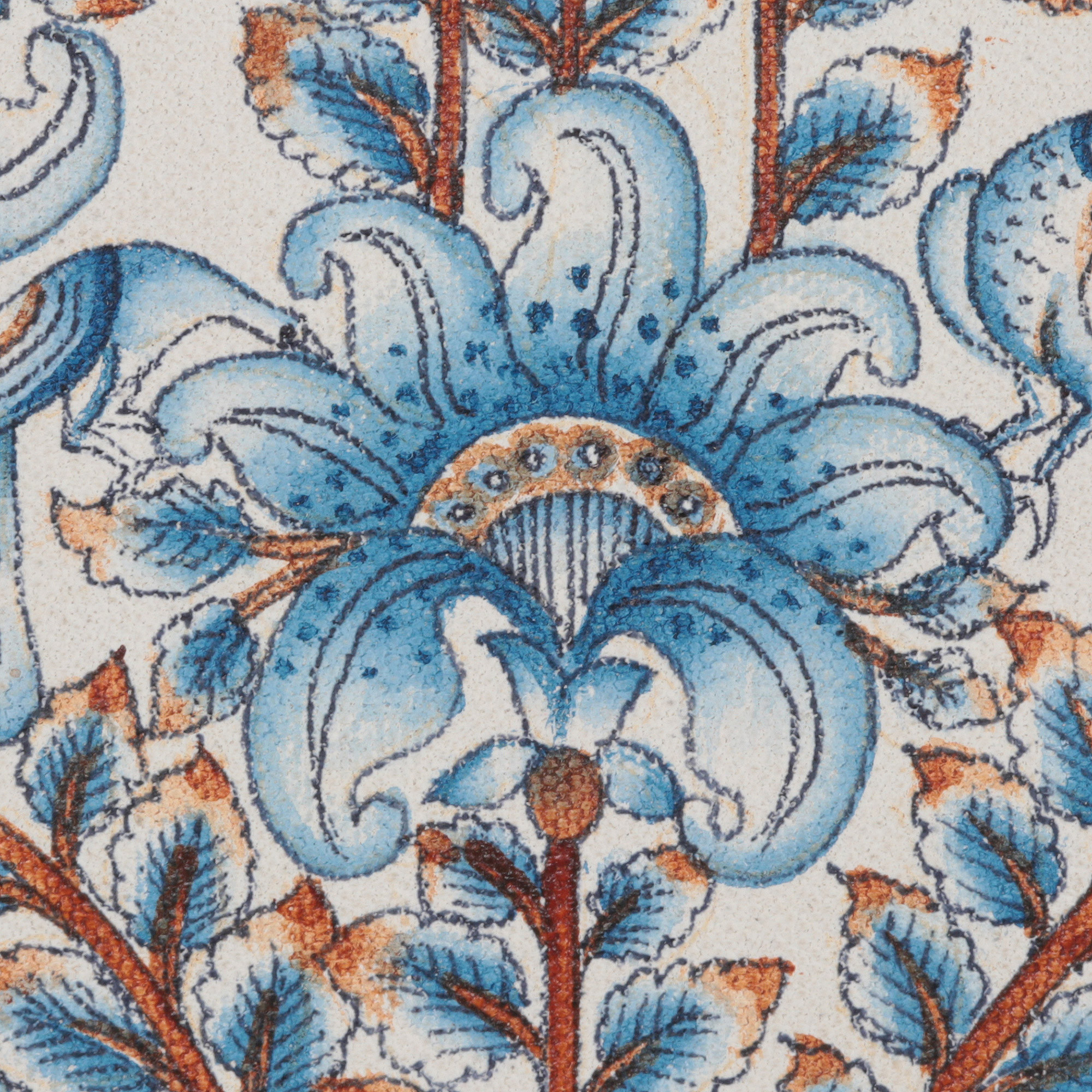 Original Indian Folk Art Painting - The Blue Creeper | NOVICA