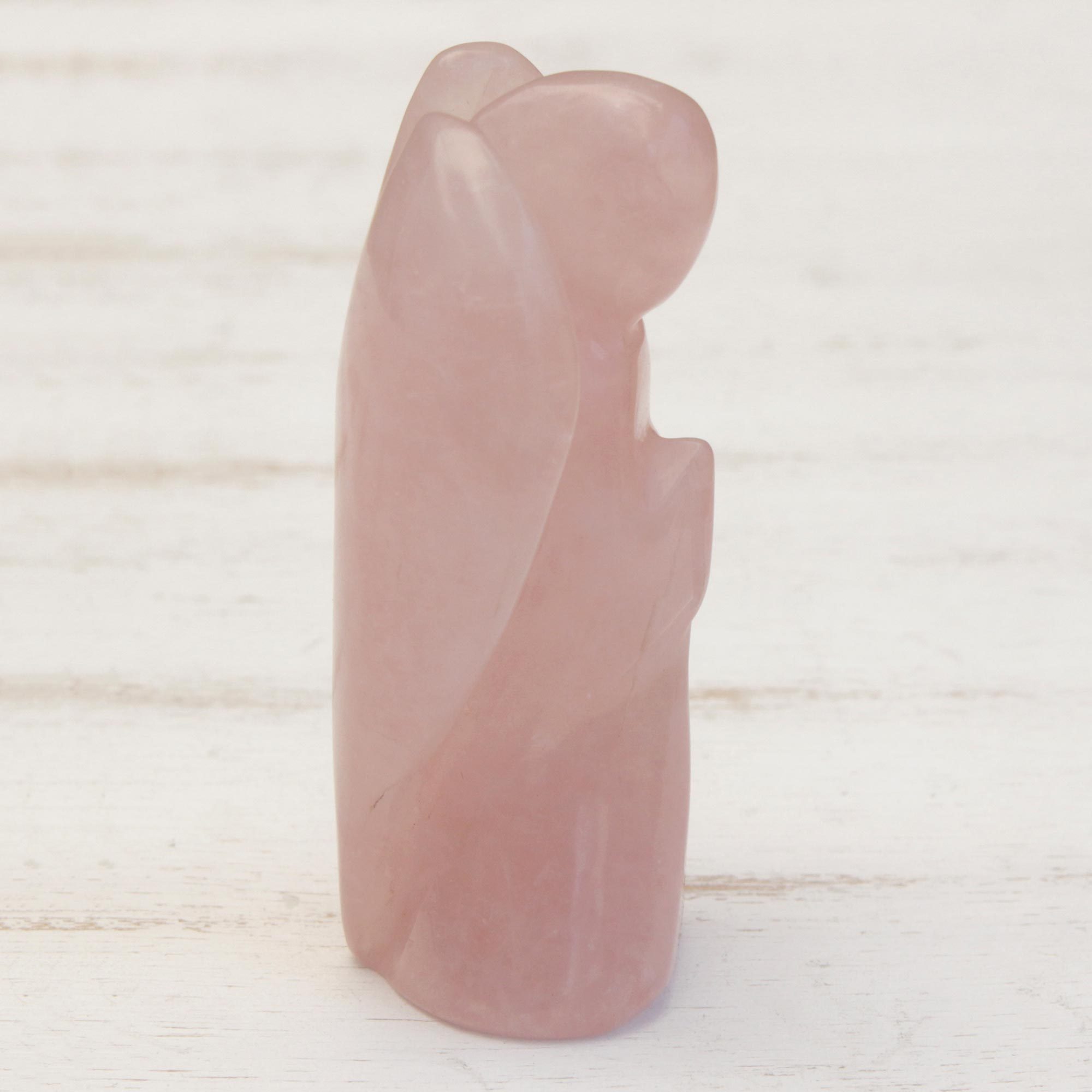 UNICEF Market | Hand-Carved Rose Quartz Angel Figurine from Brazil ...