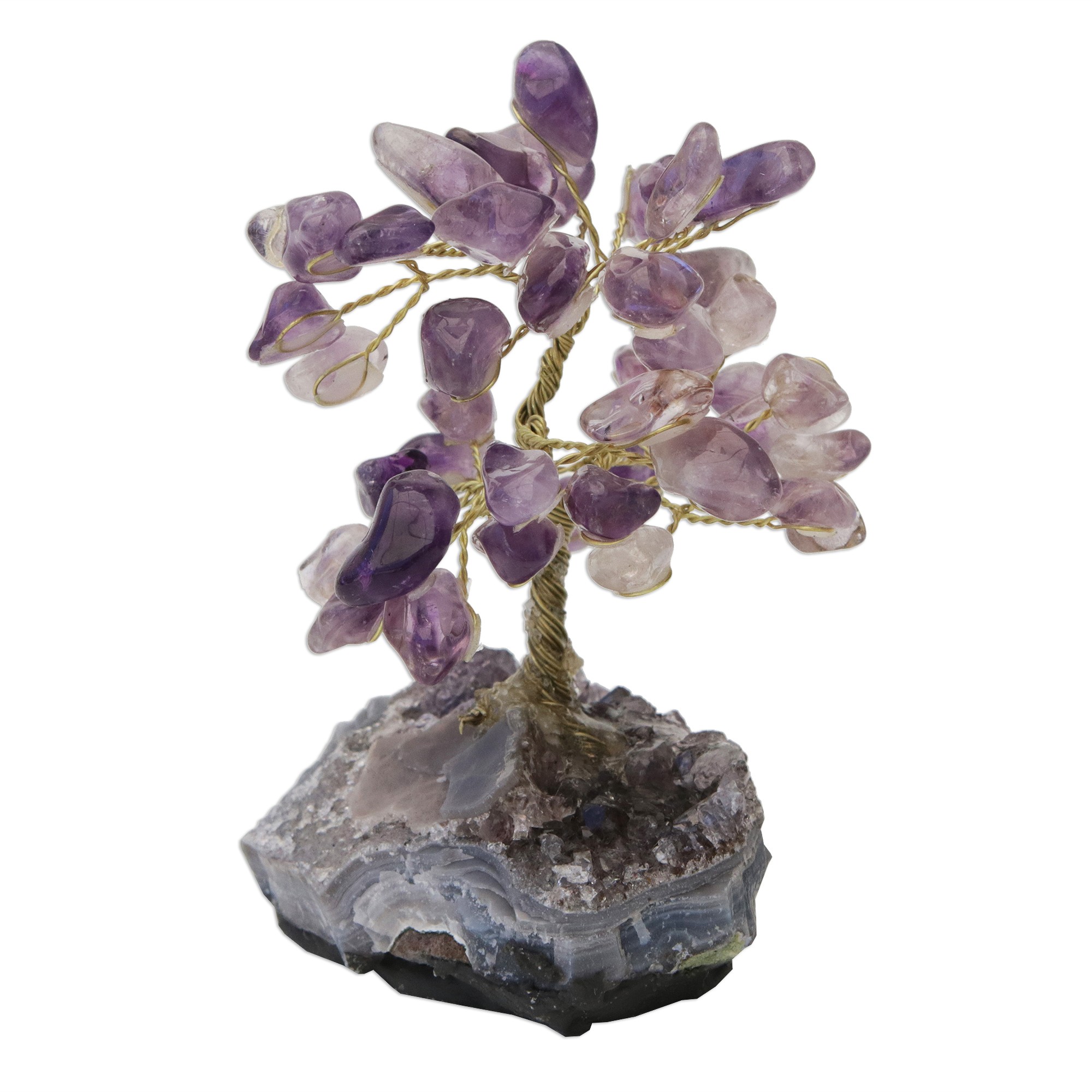 UNICEF Market | Amethyst Gemstone Tree Crafted in Brazil - Regal Leaves