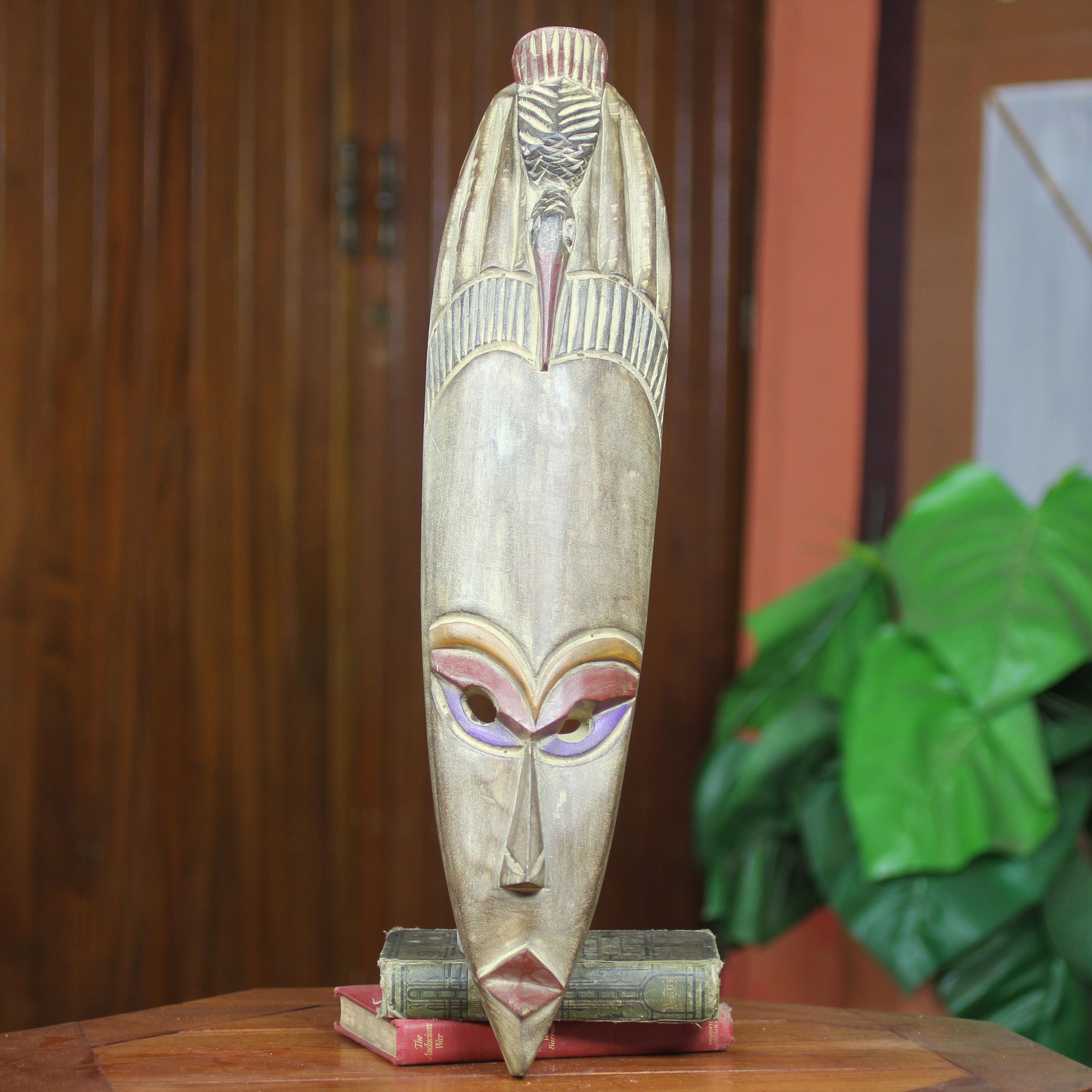 Bird Theme Ghanaian Mask - Ewe Bird Man | NOVICA