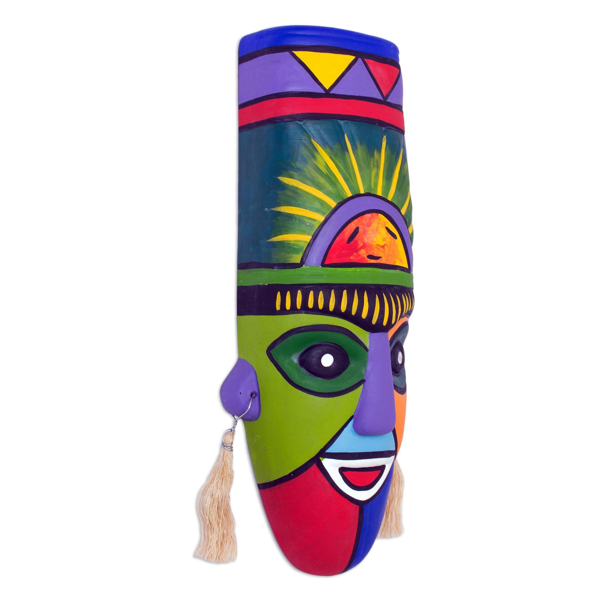 Hand Crafted Ceramic Mask - Inca Priest | NOVICA