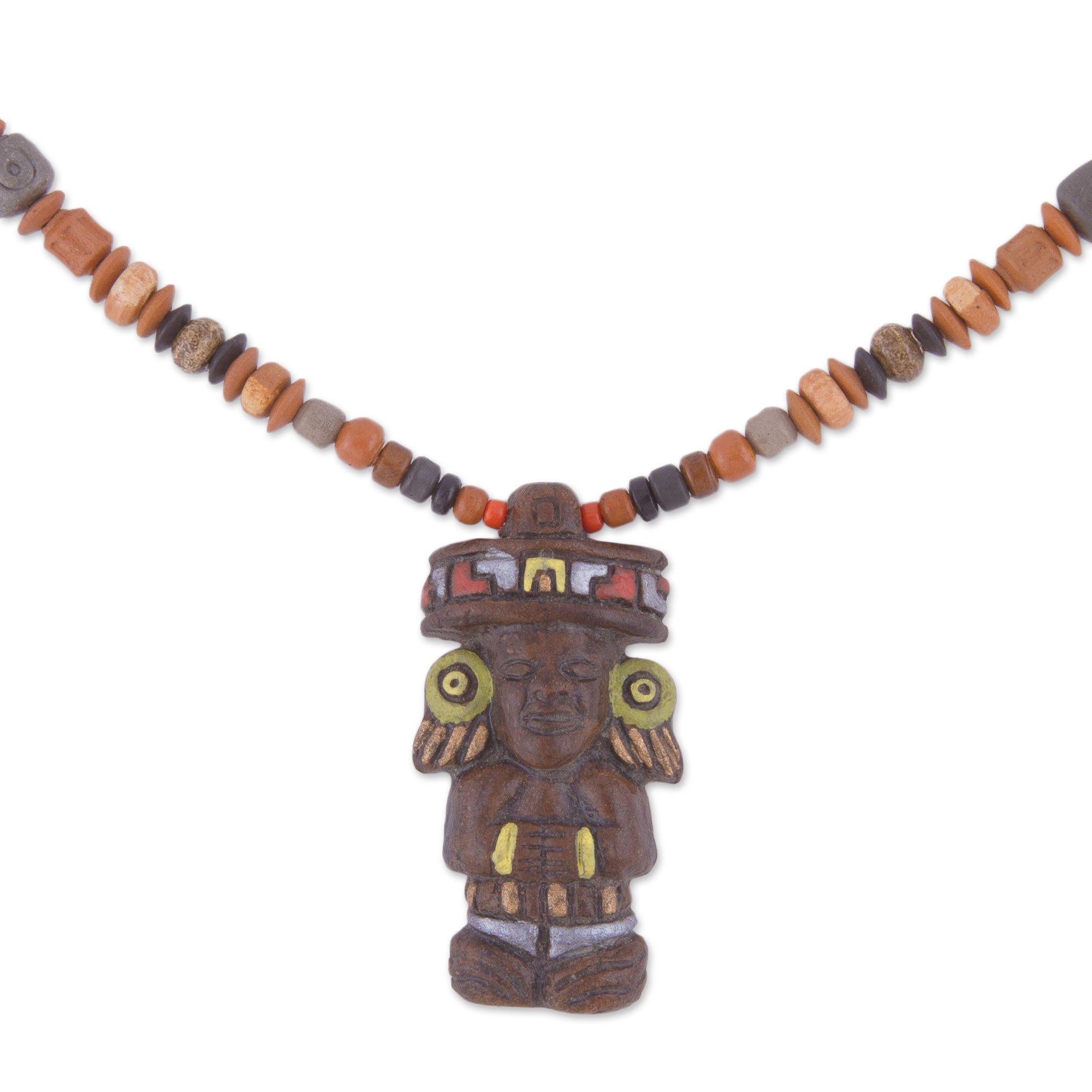 UNICEF Market | Hand-Painted Inca Ceramic Beaded Pendant Necklace from ...