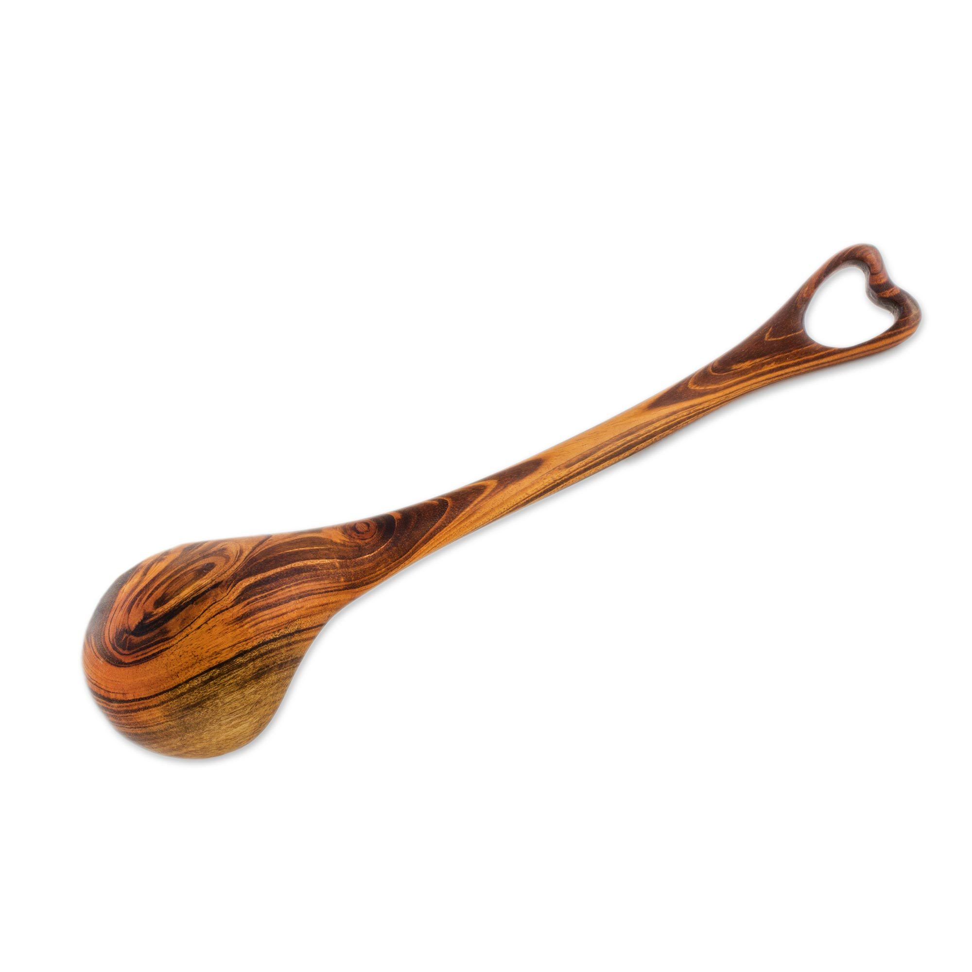 Handmade Wood Ladle Spoon - Heart of Maya | NOVICA
