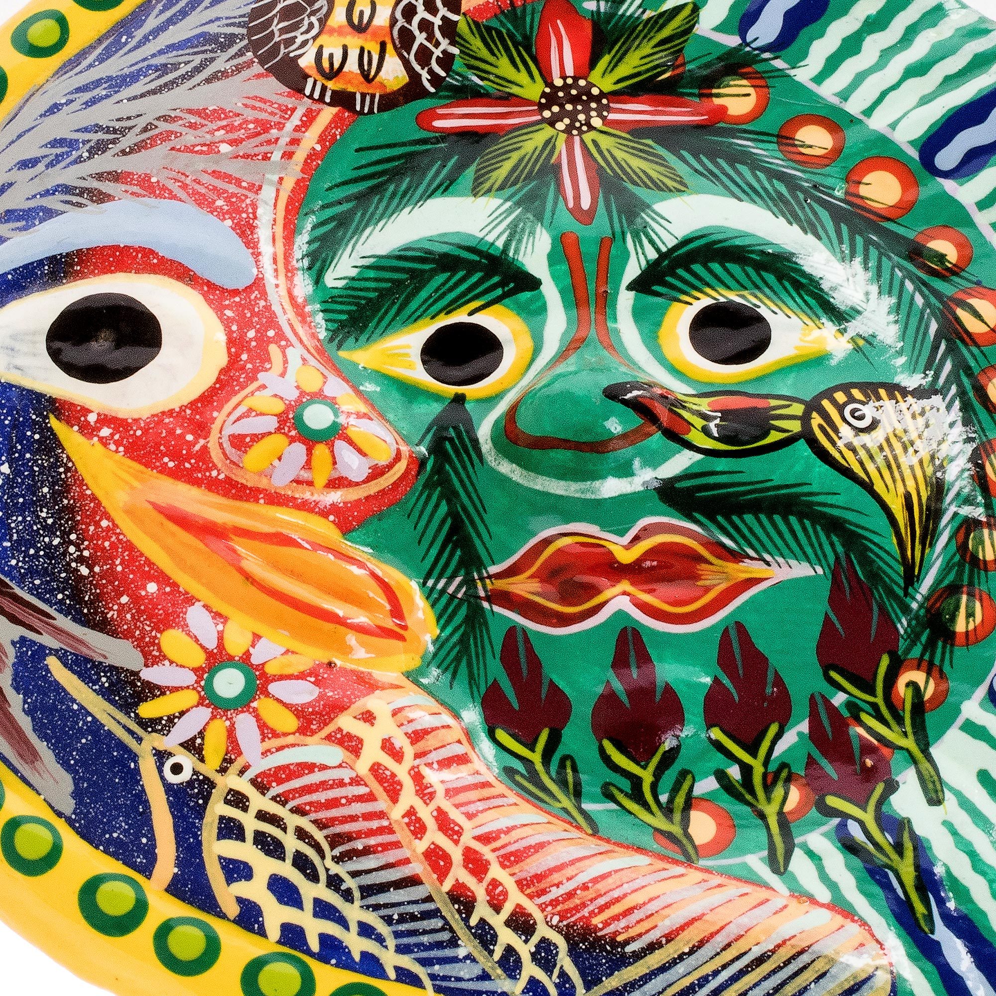 Sun and Moon Ceramic Wall Art (Pair) - Romantic Eclipse | NOVICA