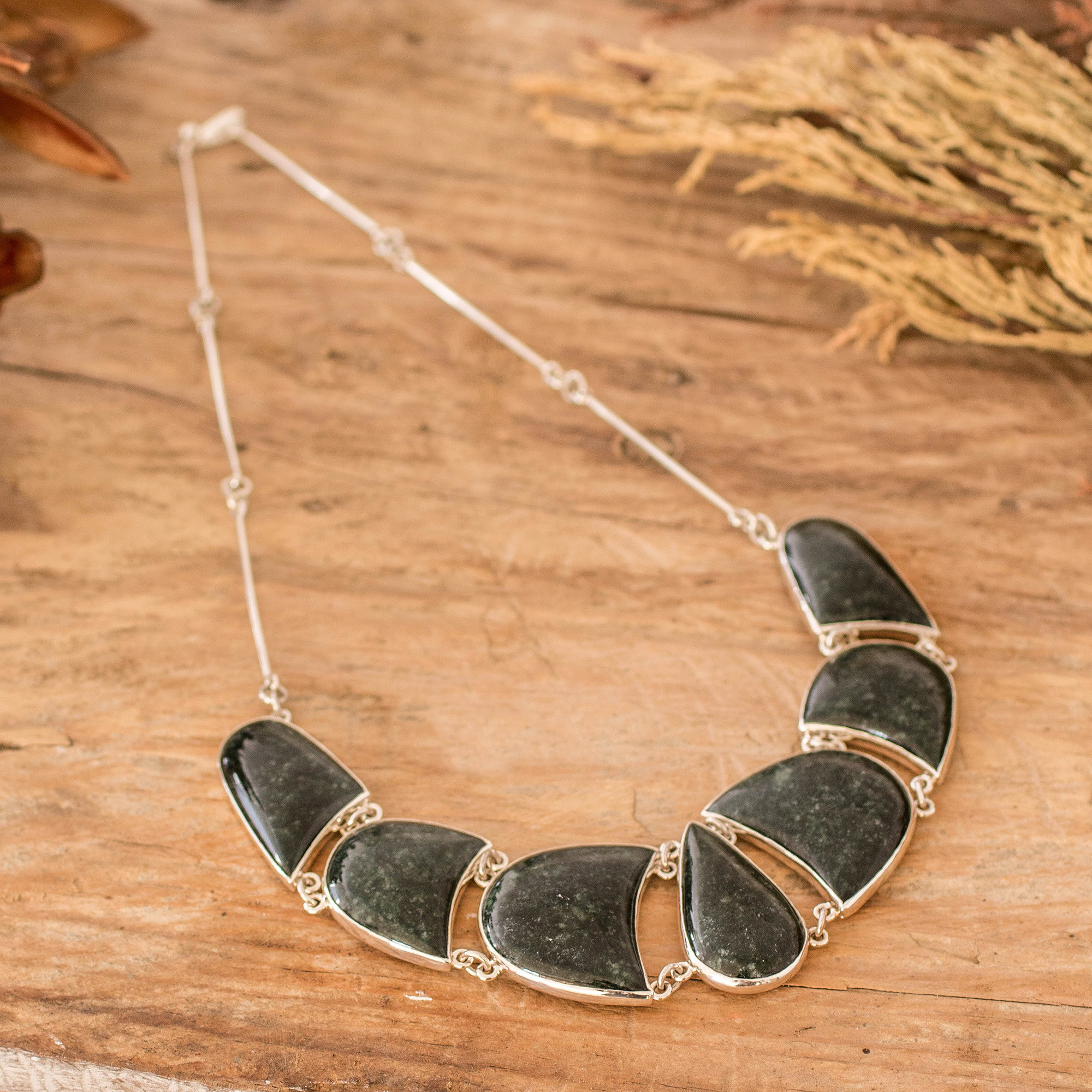 Jade And Sterling Silver Necklace Handmade Jewelry Uniqueness Novica