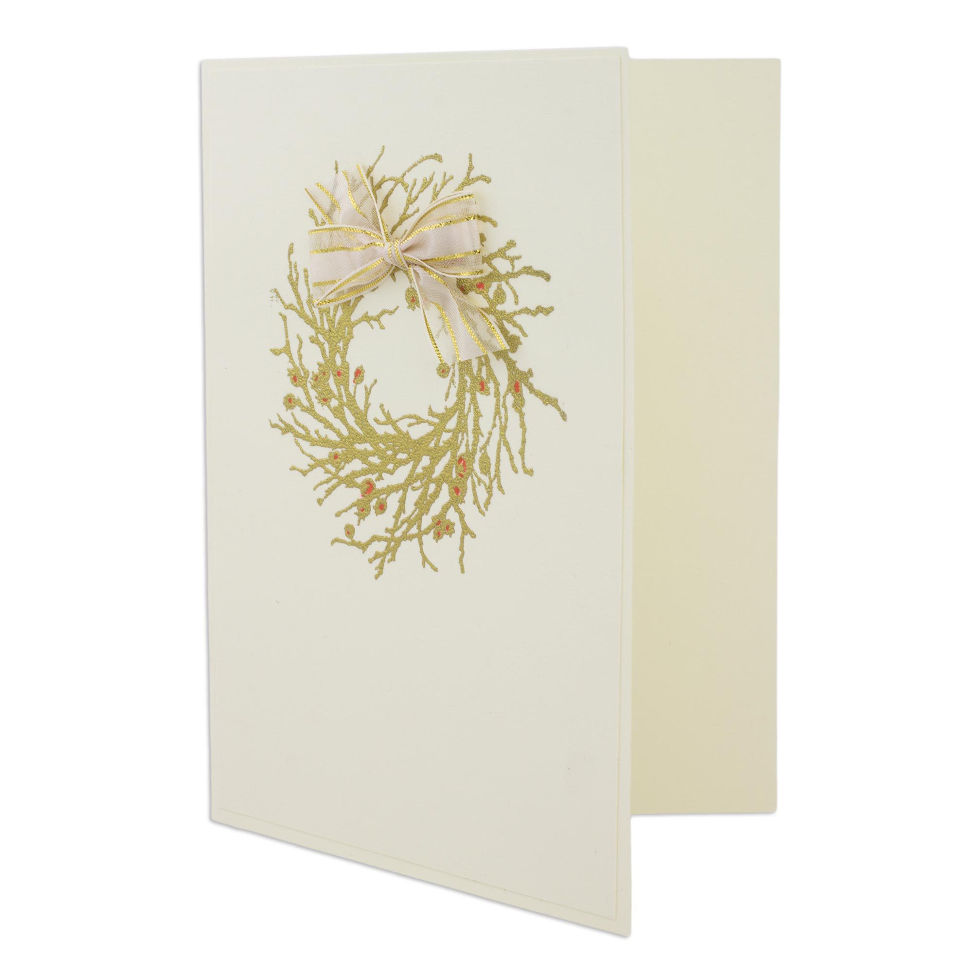 Handcrafted Christmas Greeting Cards Envelopes (set of 4) - Golden ...