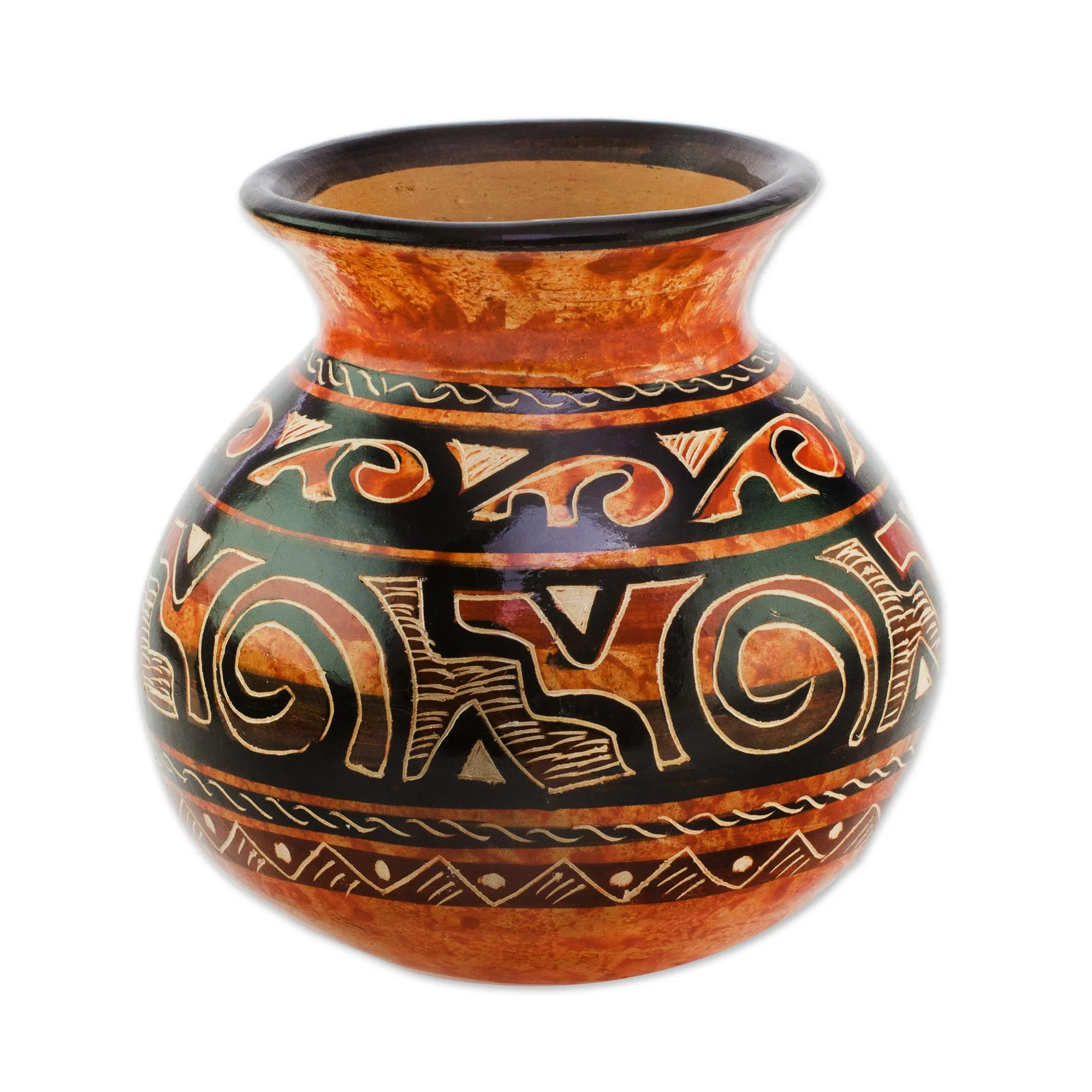 UNICEF Market | Handmade Earth-Toned Chorotega Pottery Decorative Round ...