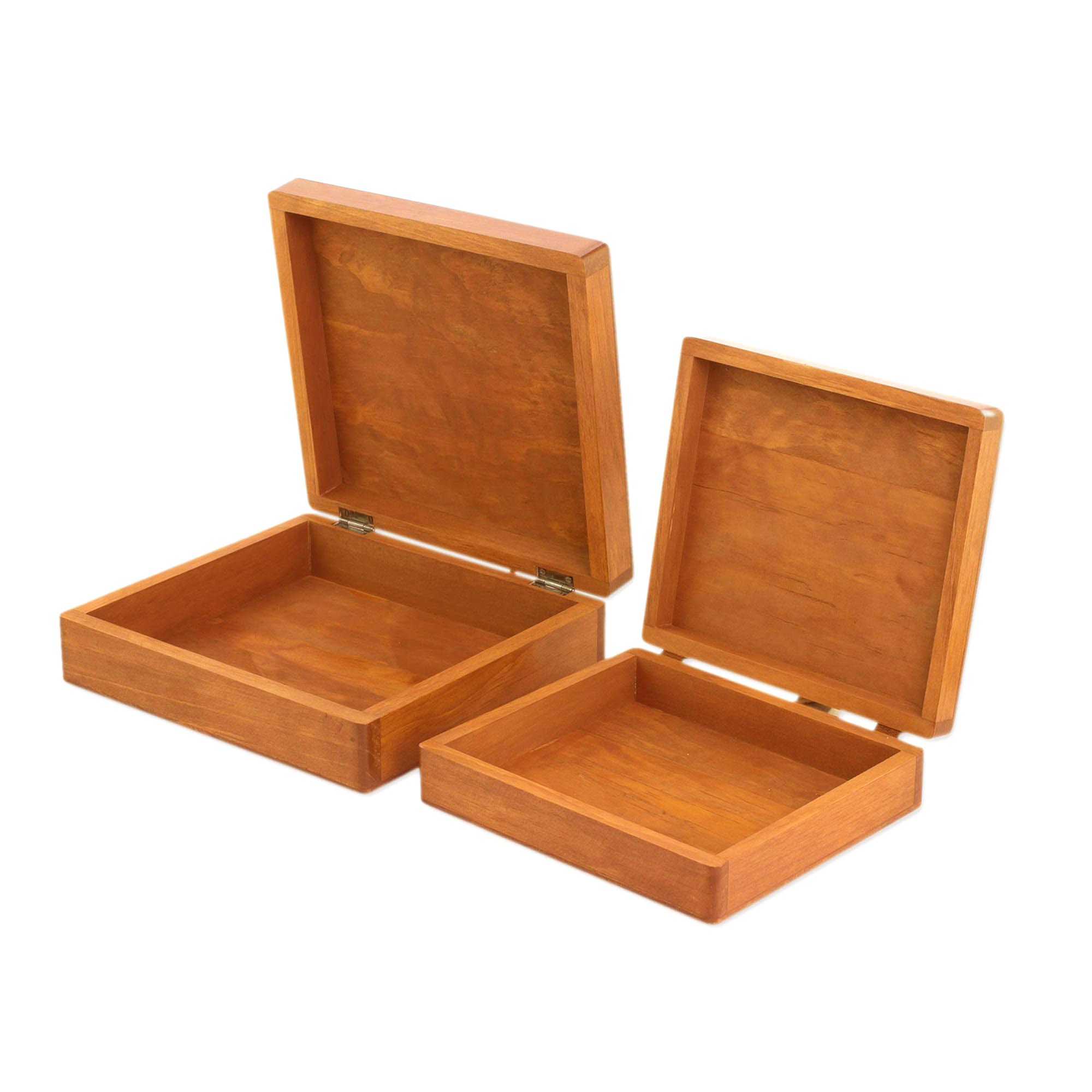 Square Pinewood Flowering Tree Decorative Boxes (Pair) - Glorious Tree ...