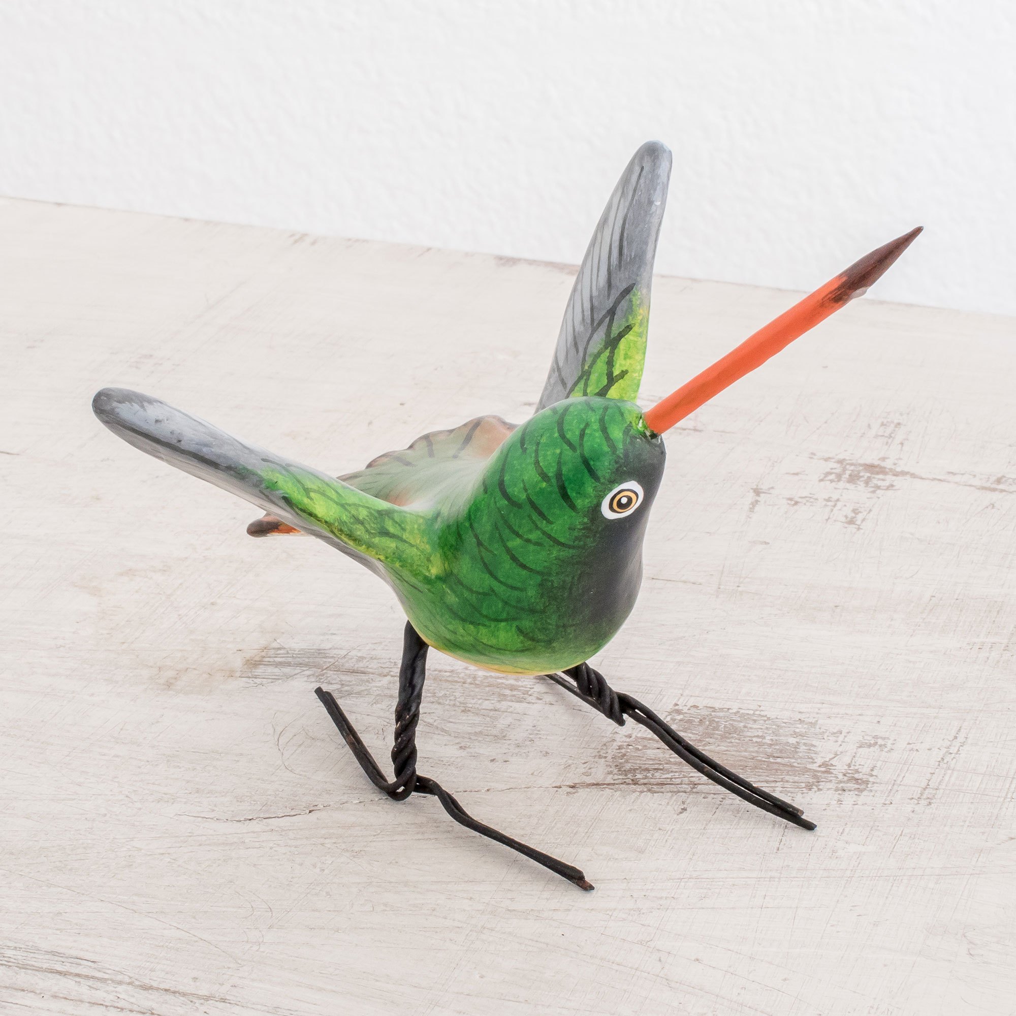 Ceramic Buff-Bellied Hummingbird Figurine from Guatemala - Buff-Bellied ...