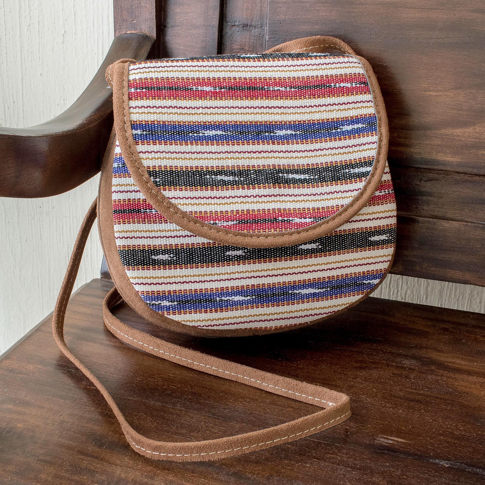 UNICEF Market | Hand Woven Cotton Striped Sling Bag - Singular Stripes