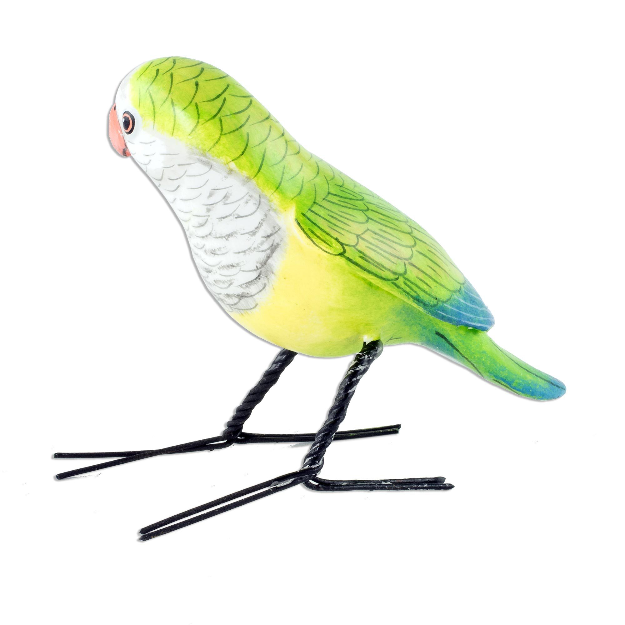 Guatemala Handcrafted Ceramic Monk Parakeet Figurine - Monk Parakeet ...