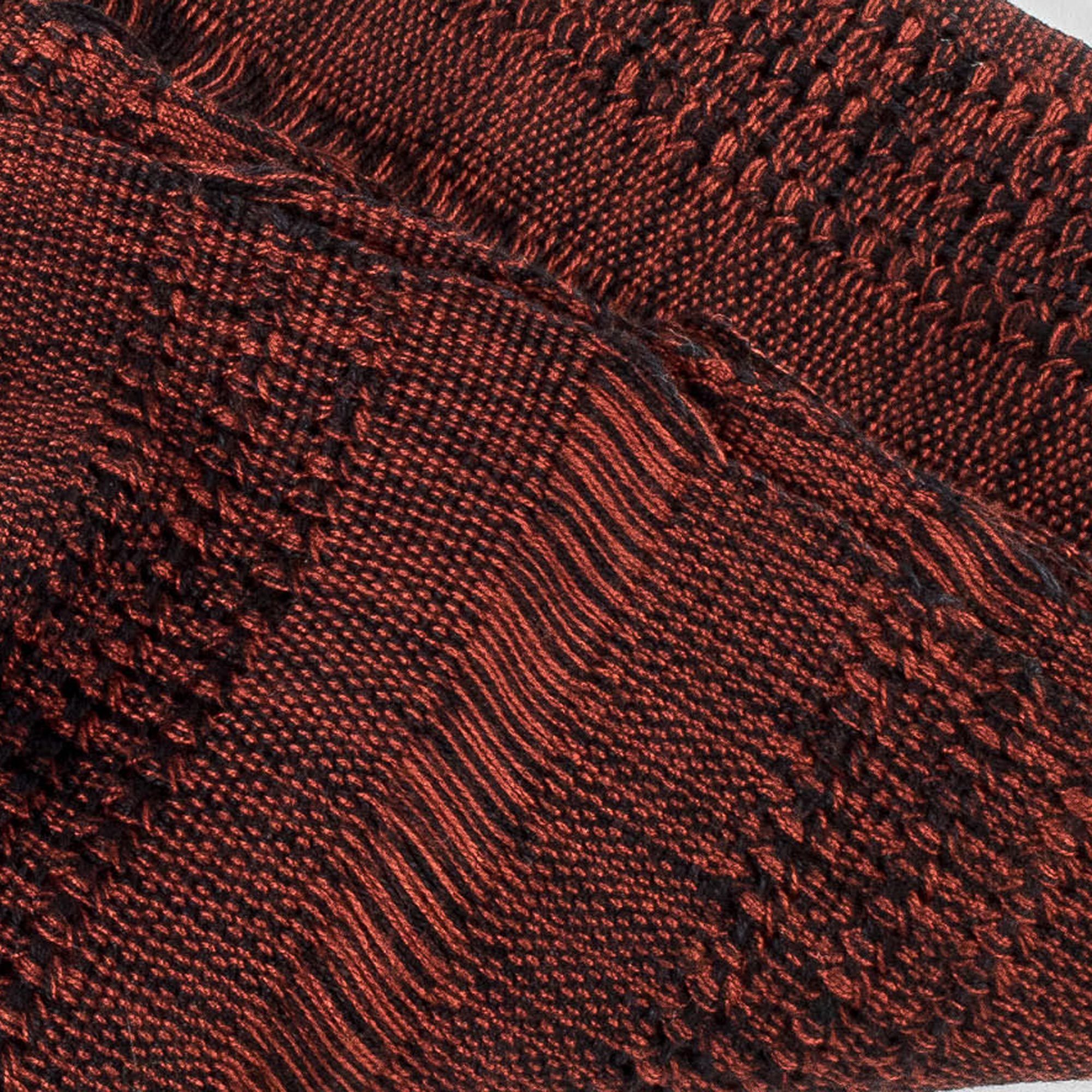 Deep Rust Rayon Scarf Hand Woven in Guatemala - Color and Texture in ...