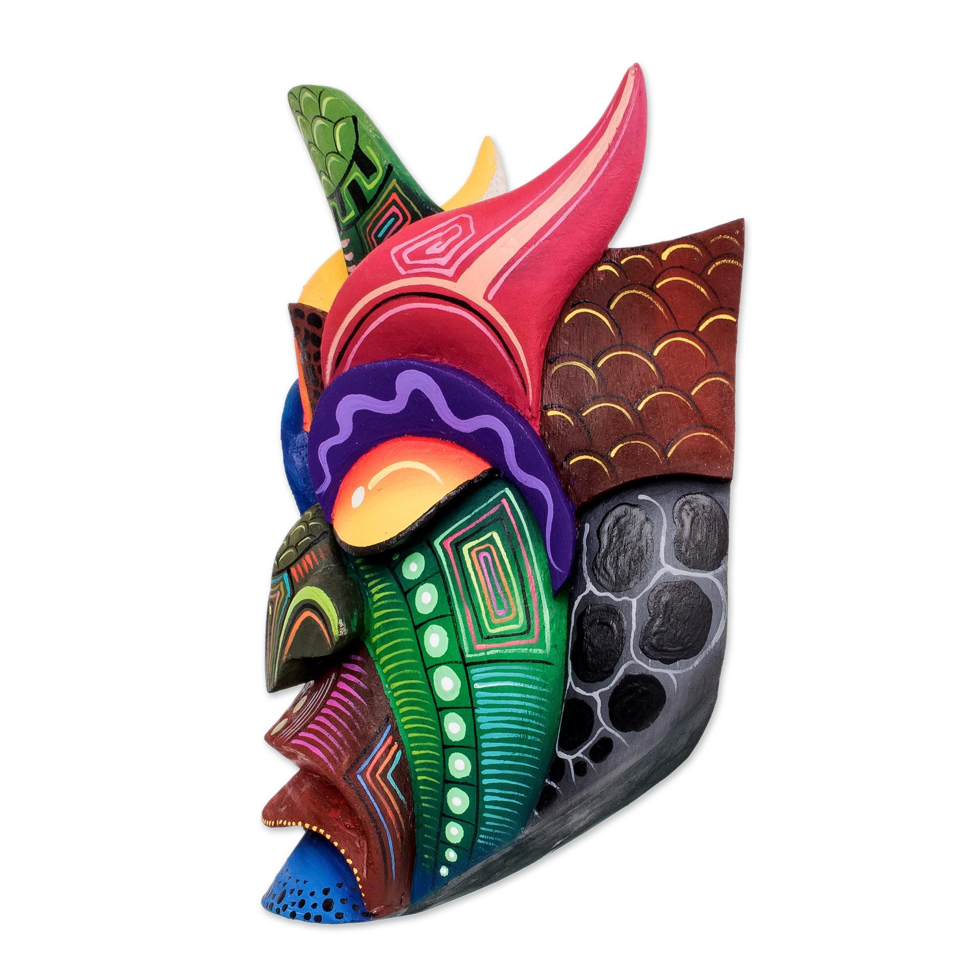 UNICEF Market | Boruca Warrior Balsa Wood Mask from Costa Rica - Fierce ...