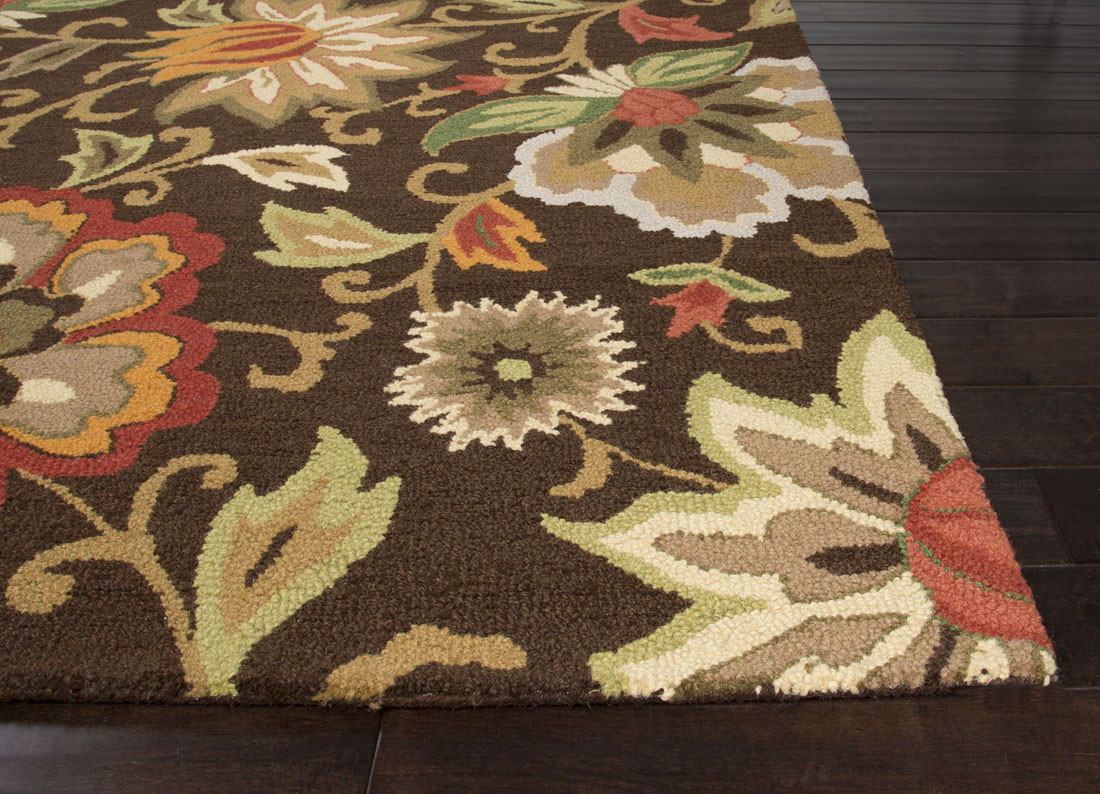 Hand-Tufted Textured Wool Brown/Multi Area Rug - Deep Medley | NOVICA