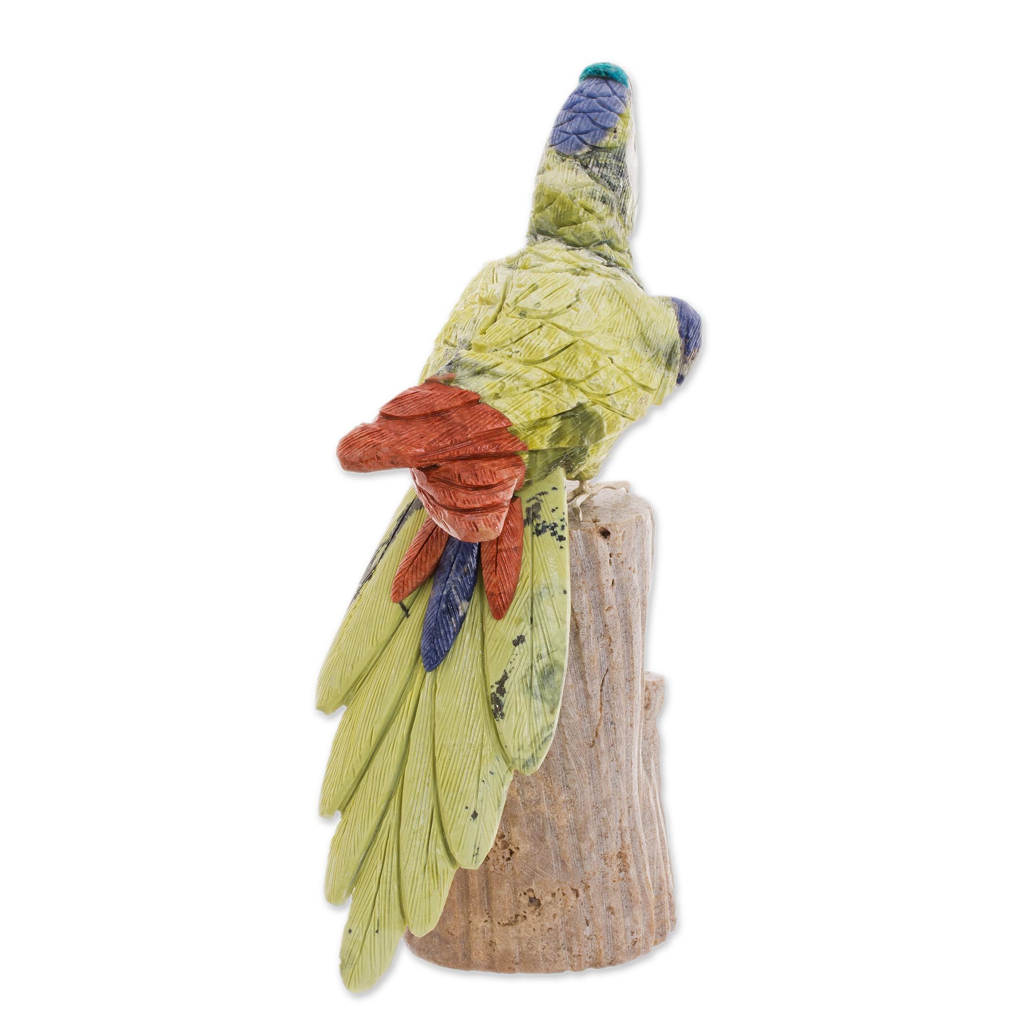 UNICEF Market | Gemstone Parrot Sculpture - Chromatic Singer