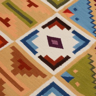 UNICEF Market | Vibrant, Inca Pattern 6 X 8 Wool Area Rug from Peru ...