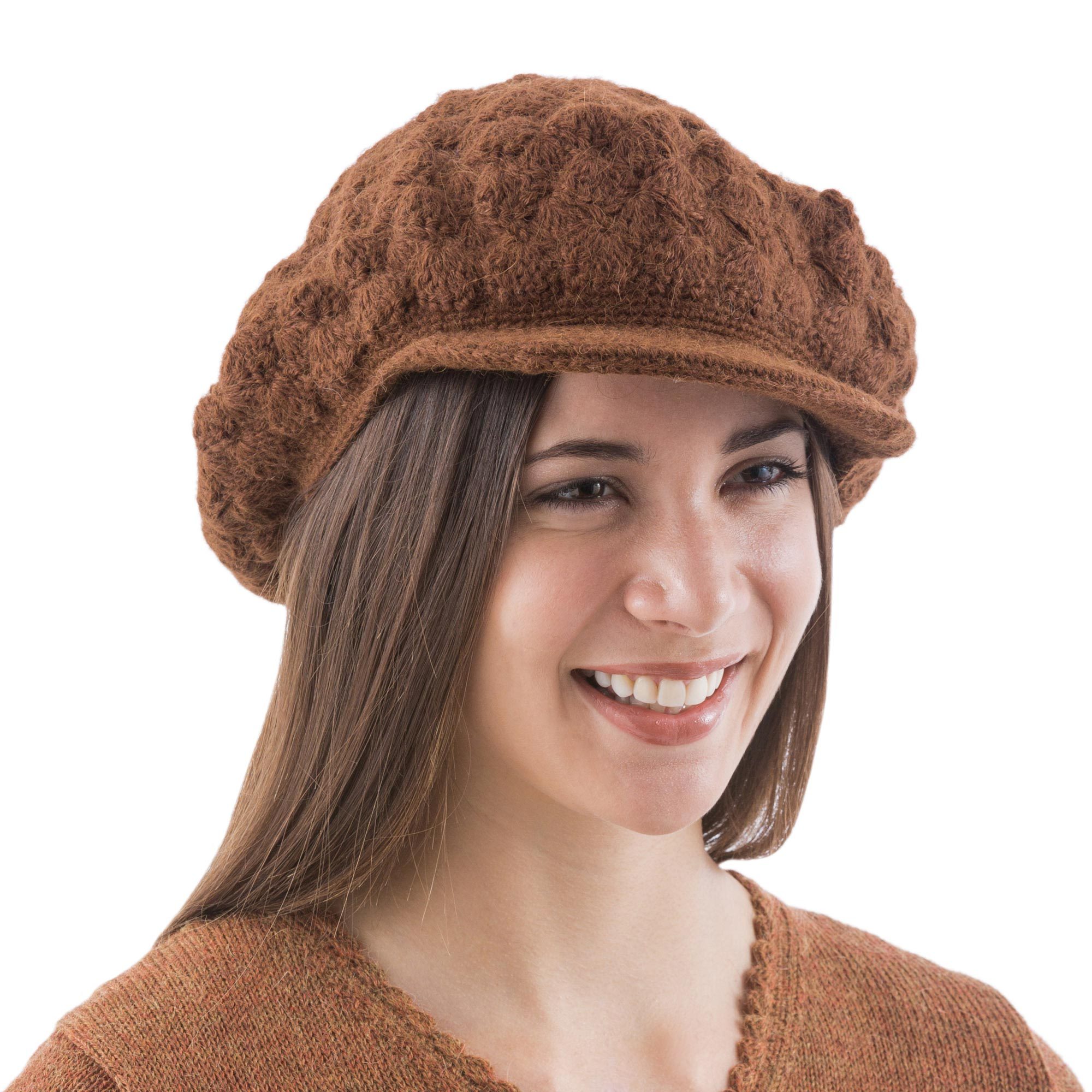 UNICEF Market | Artisan Crafted Alpaca Wool Cap - Chestnut Cap