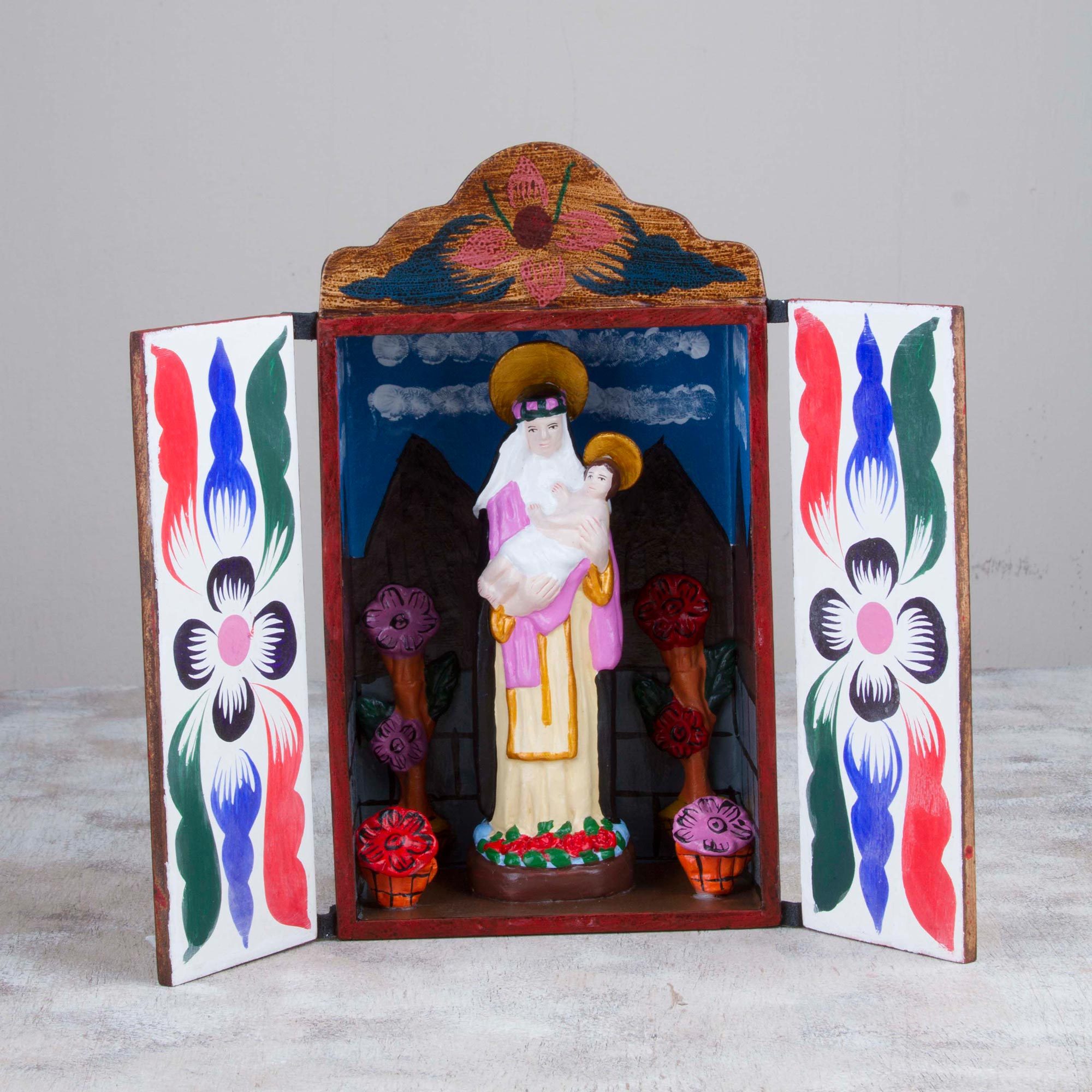 UNICEF Market | Religious Folk Art Retablo Sculpture - Saint Rose of Lima