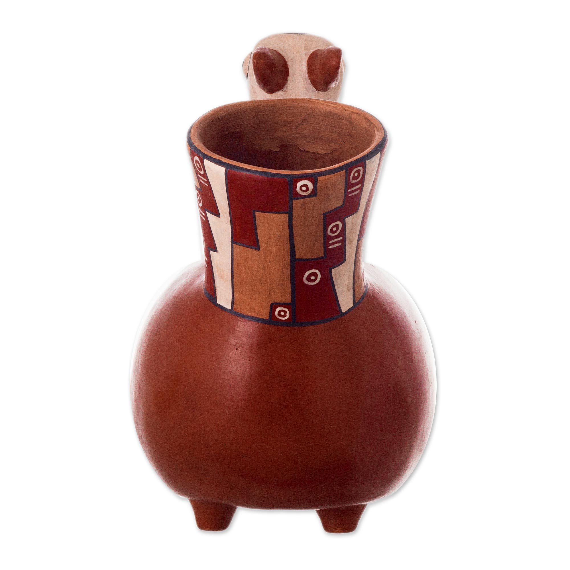 UNICEF Market | Handcrafted, Inca Pottery Replica - The Little Llama Pot