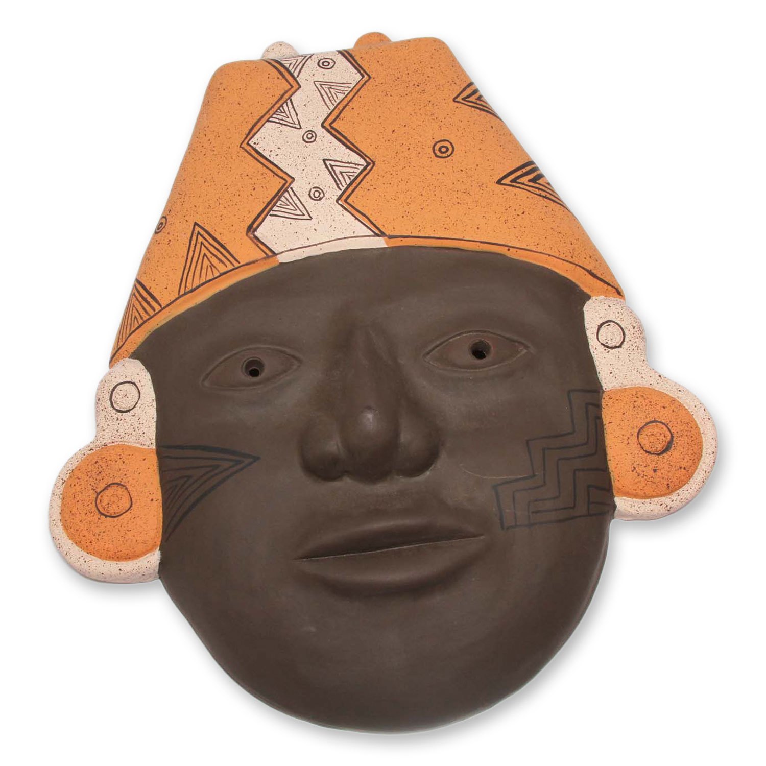 Unique Inca Ceramic Mask - Proud Inca | NOVICA