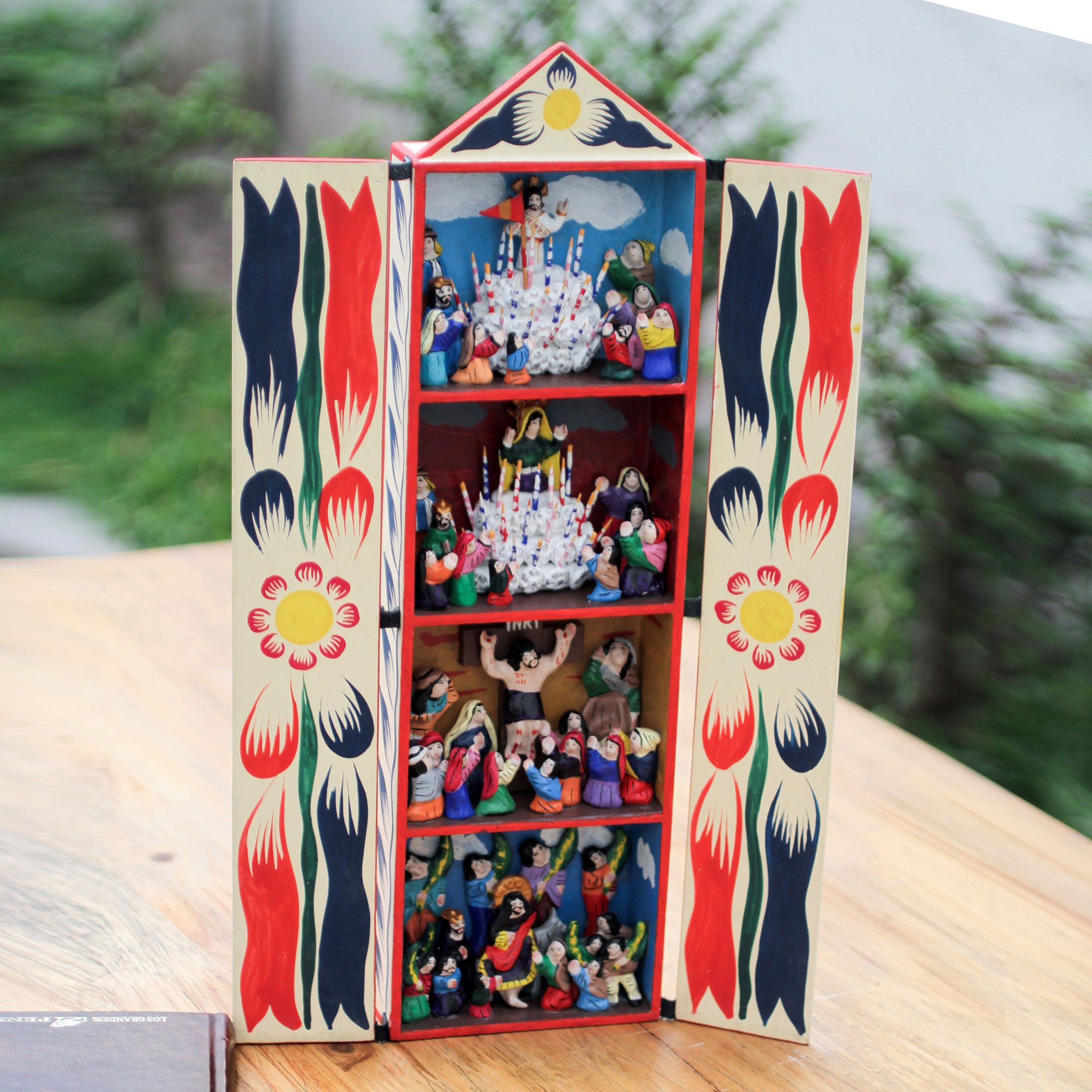 Handcrafted Christian Theme Easter Retablo Diorama - Holy Week | NOVICA