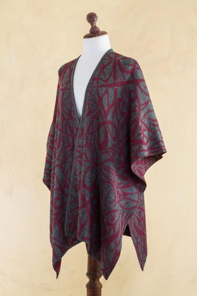 UNICEF Market | Fair Trade Alpaca Blend Andean Reversible Ruana Cape ...