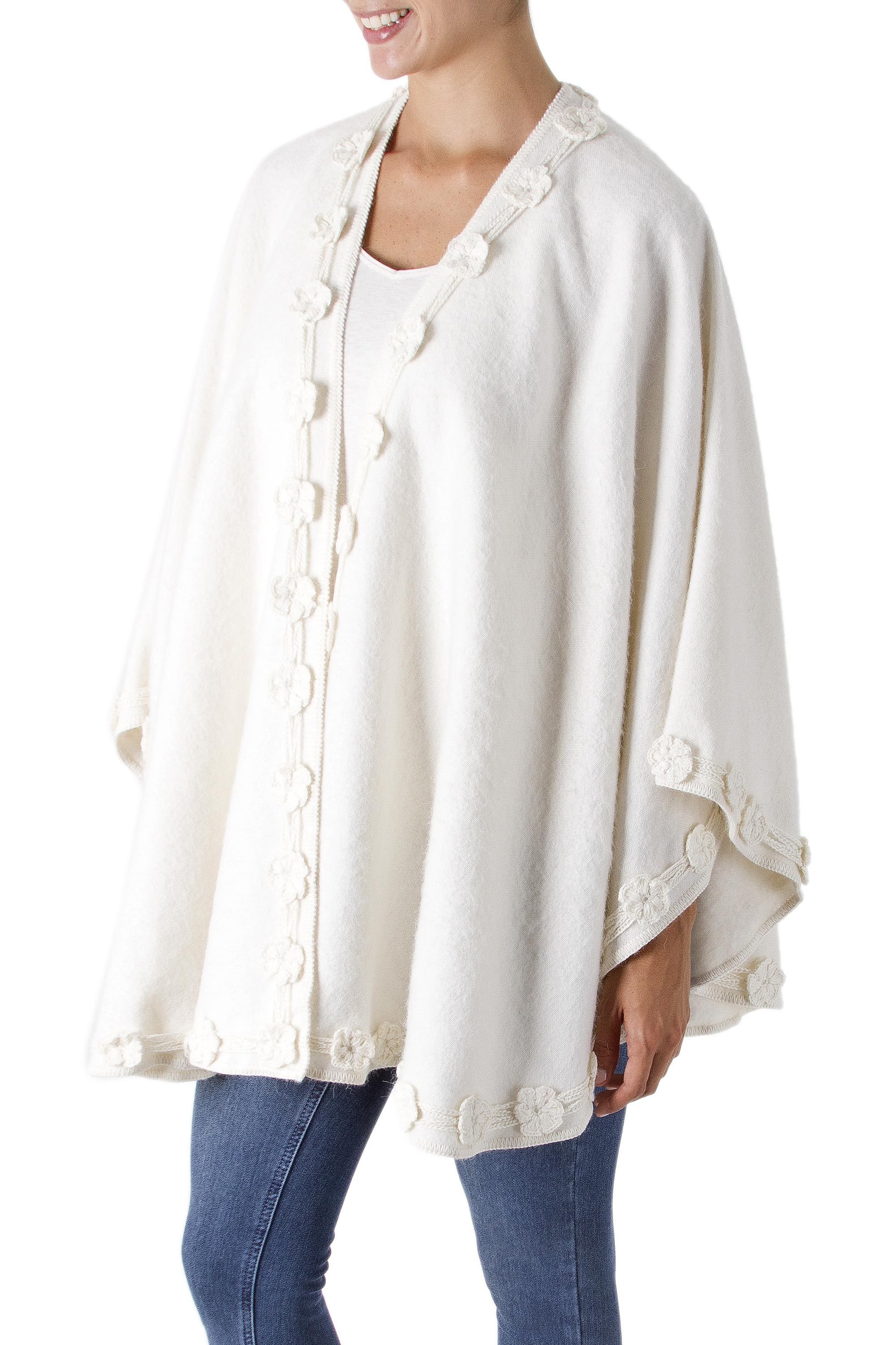 UNICEF Market | Peruvian Artisan Crafted Alpaca Blend Ruana Wrap in ...