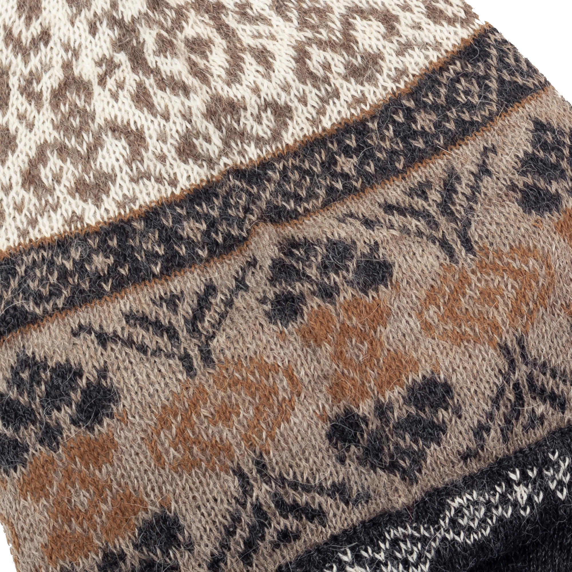 UNICEF Market | 100% Alpaca Chullo Hat in Tan and Eggshell from Peru ...