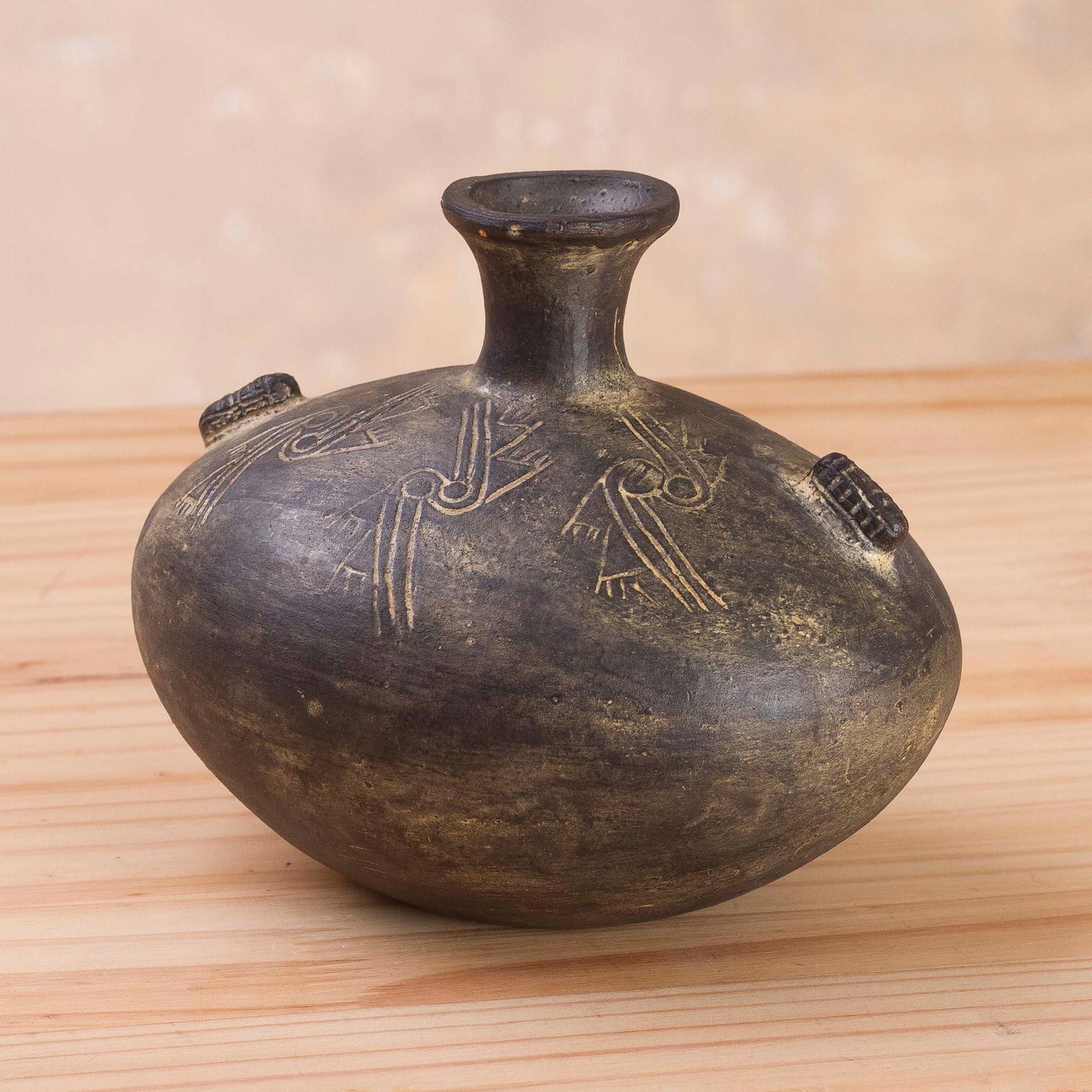 Handcrafted Inca Ceramic Decorative Vase from Peru - Vessel of the Inca ...