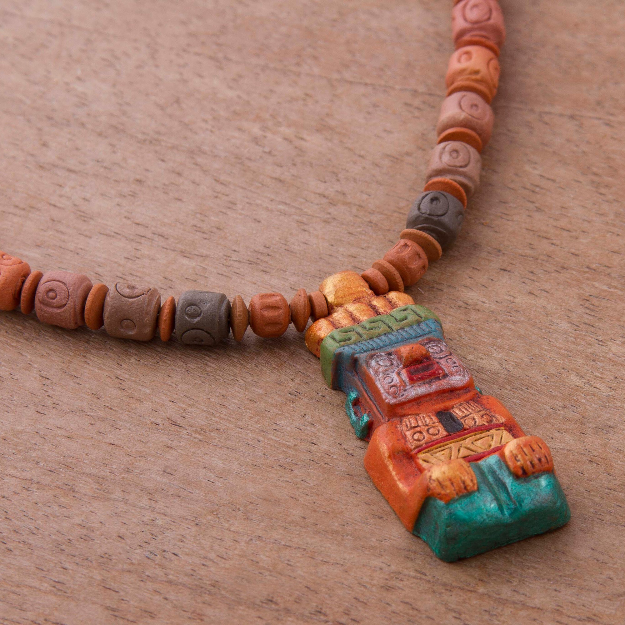 UNICEF Market | Sterling Silver and Ceramic Beaded Incan Pendant ...