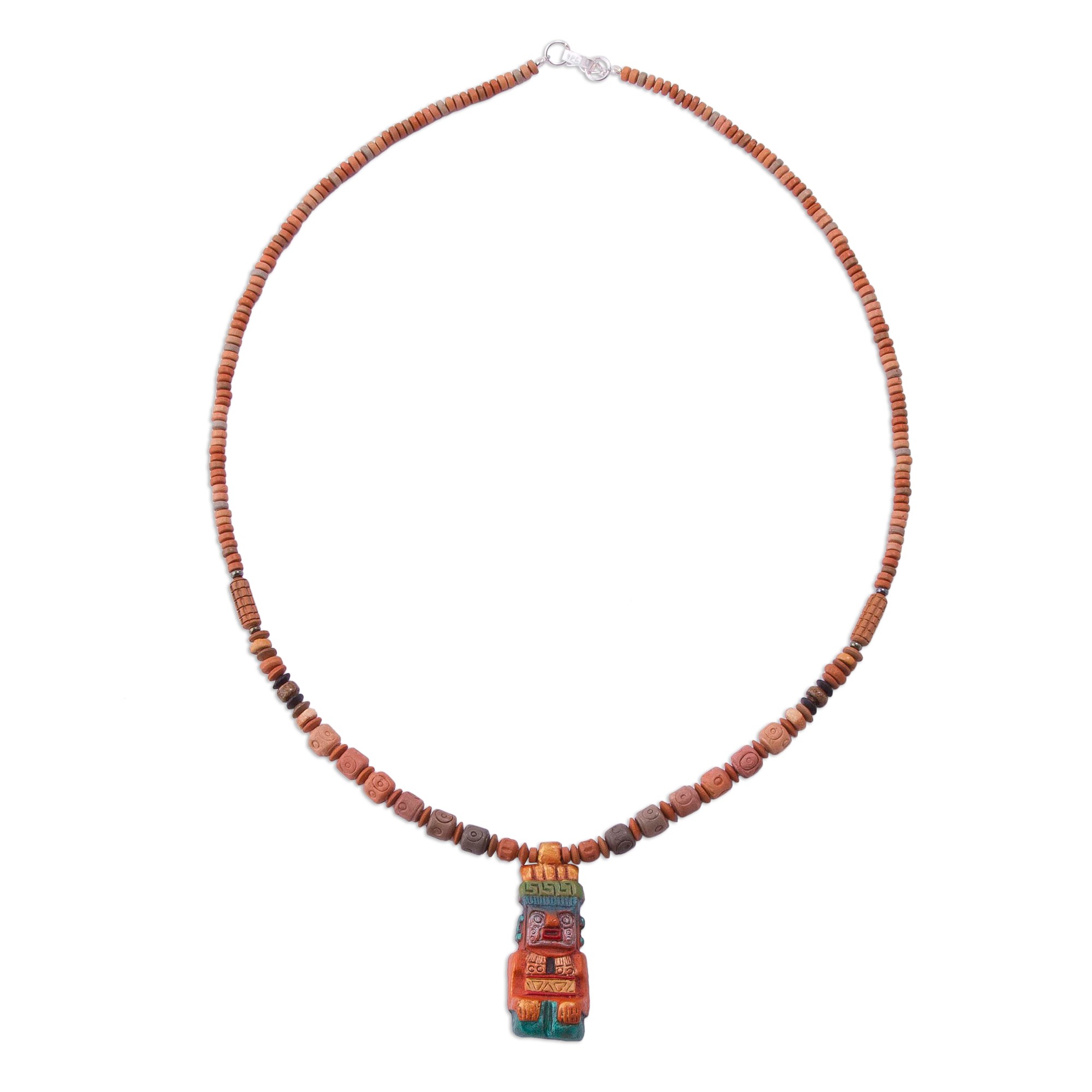UNICEF Market | Sterling Silver and Ceramic Beaded Incan Pendant ...