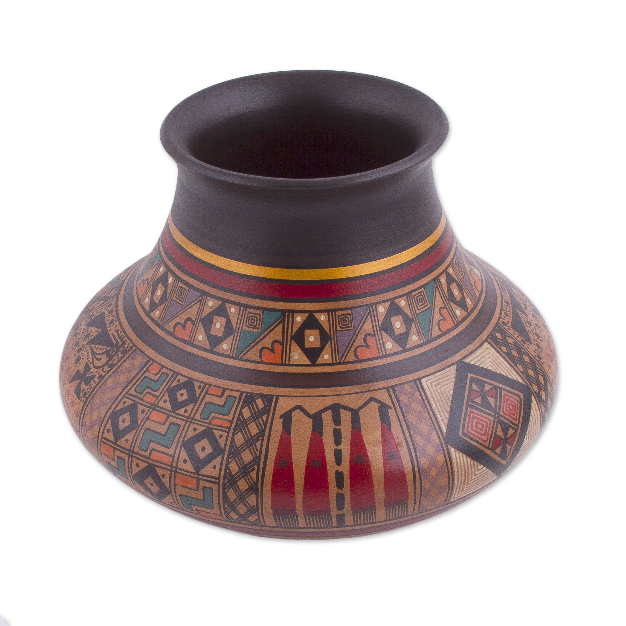 UNICEF Market | Hand-Painted Inca-Style Ceramic Decorative Vase from ...