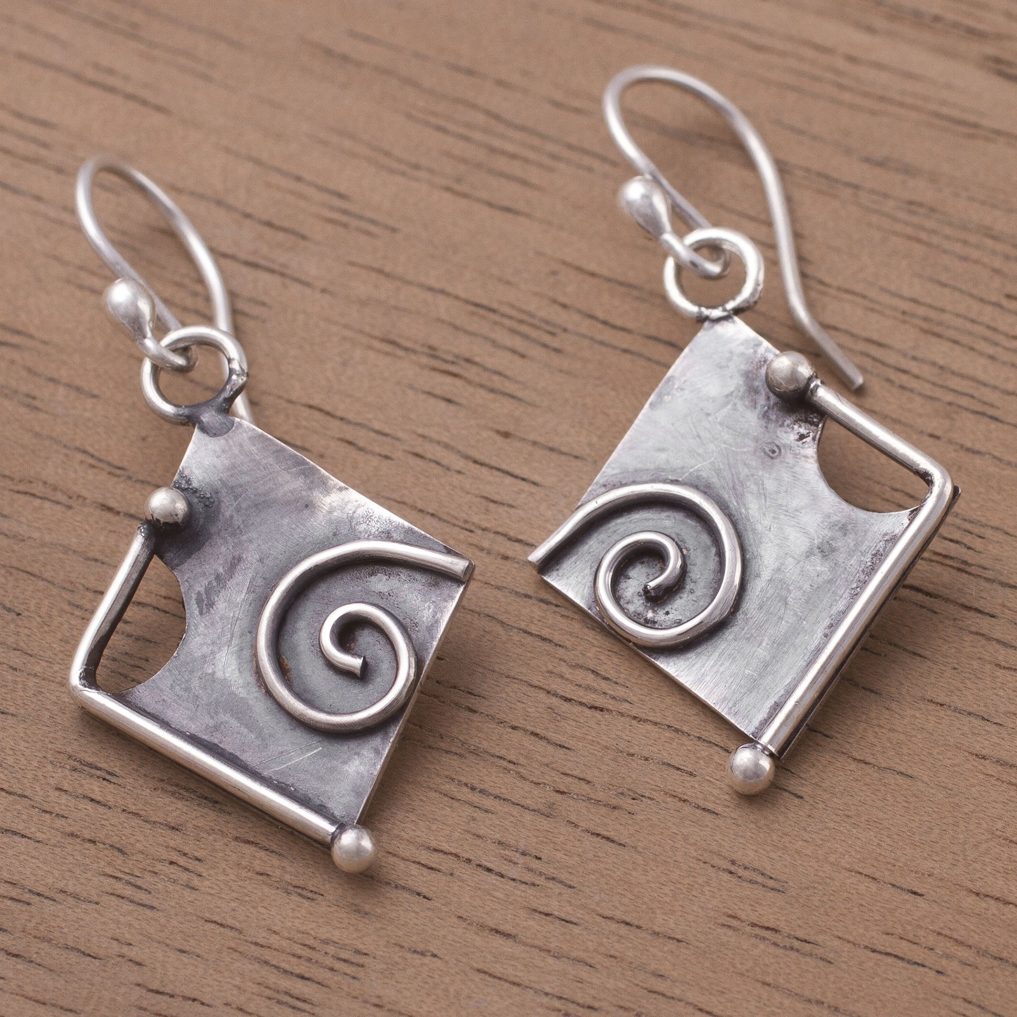 UNICEF Market | Peruvian Modern Style Sterling Silver Dangle Earrings ...