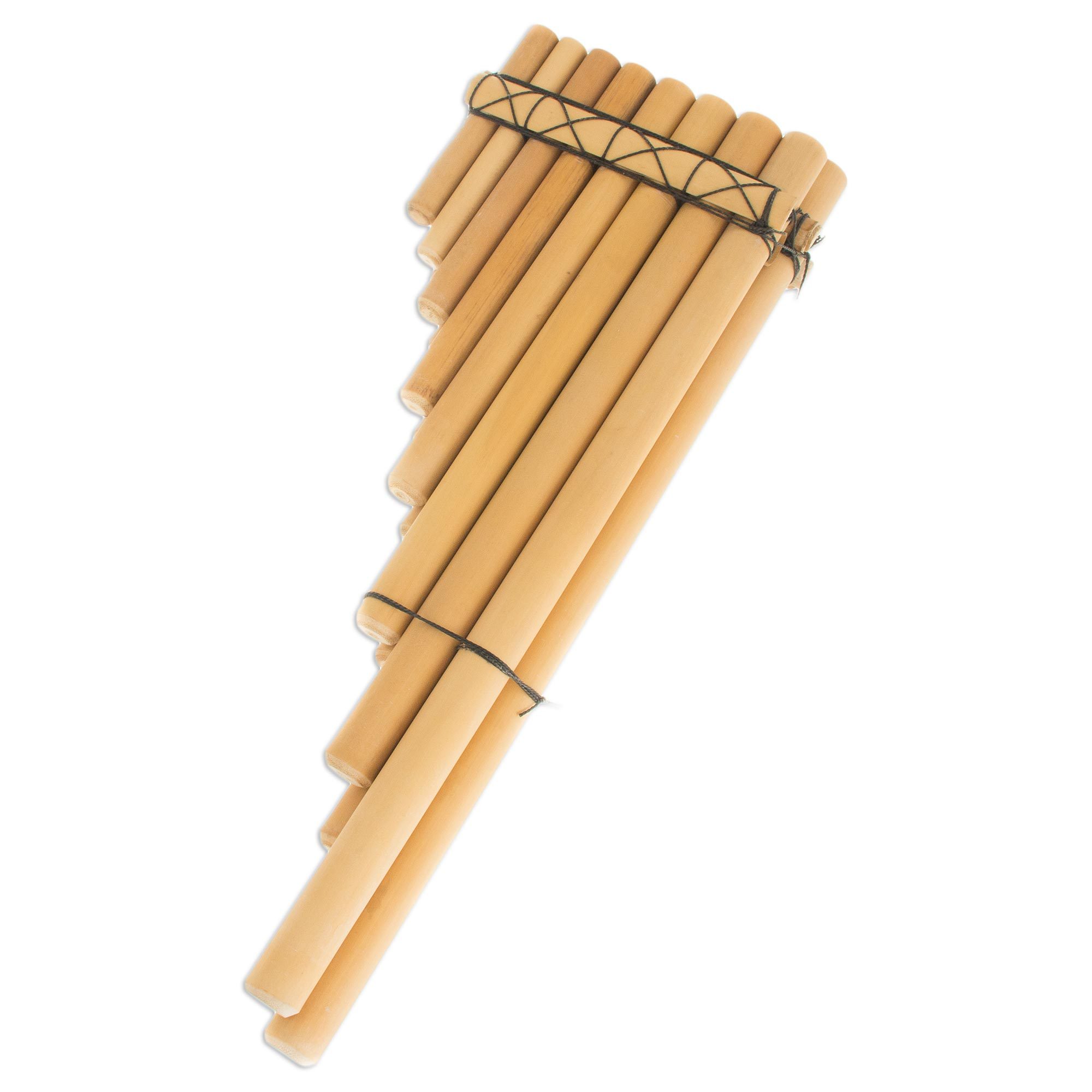 Natural Cane Zampona Panpipe from Peru (14 in.) - Folk Sound | NOVICA