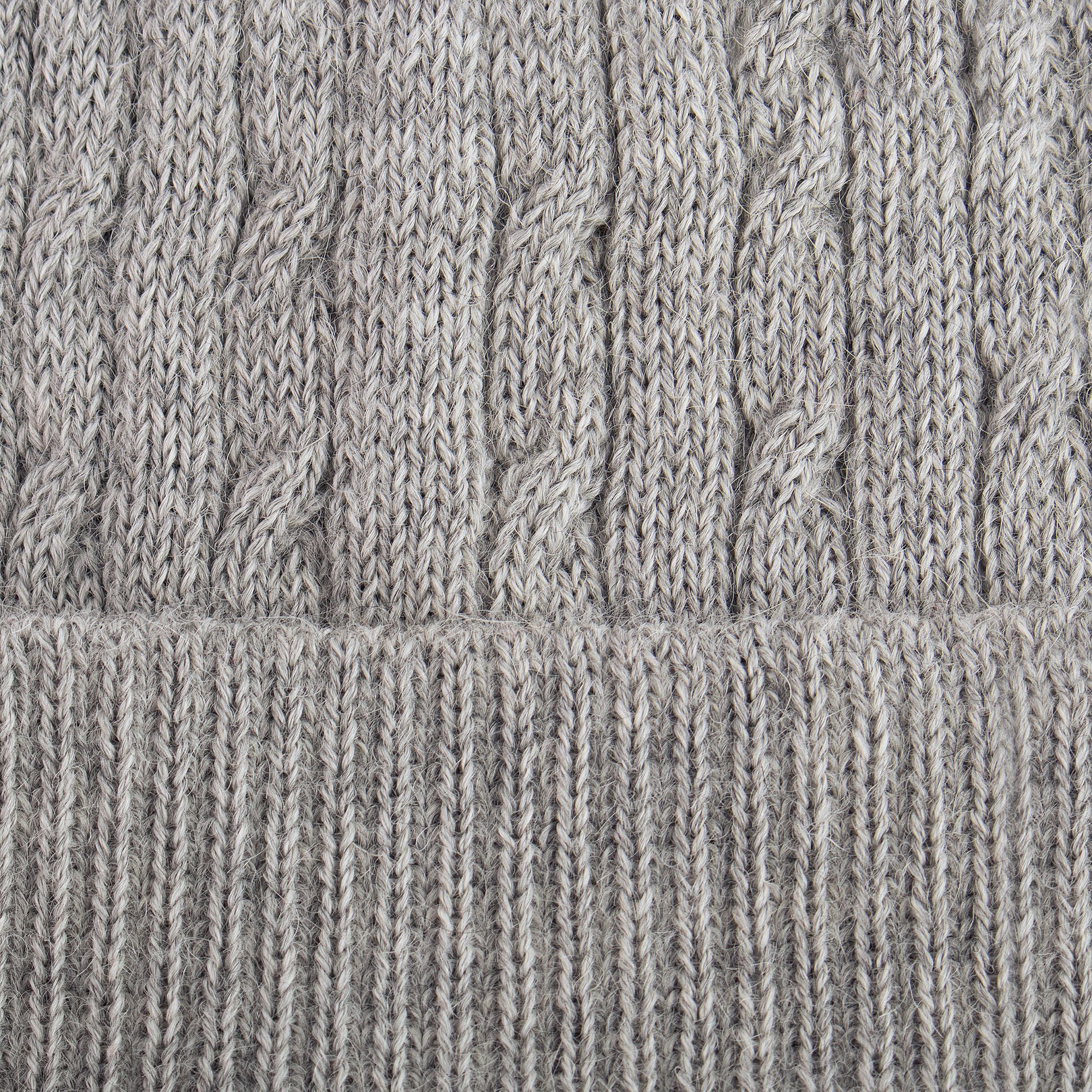 Soft Smoky Grey 100% Alpaca Cable Knit Hat from Peru - Comfy in Grey ...