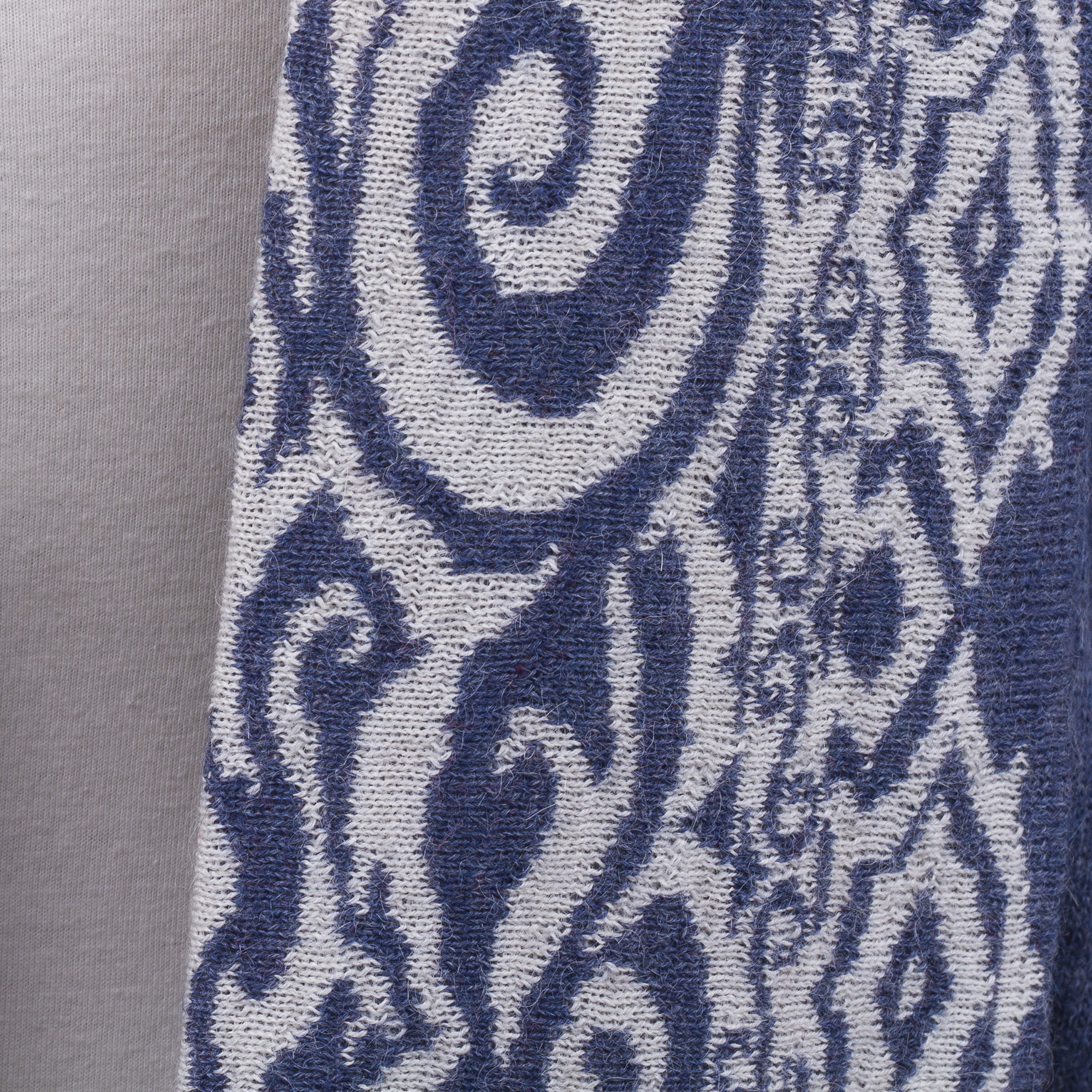 UNICEF Market | Knit Indigo and Snow White 100% Baby Alpaca Cardigan ...