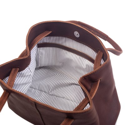 UNICEF Market | Versatile Hand Crafted Brown Leather Shoulder Bag ...