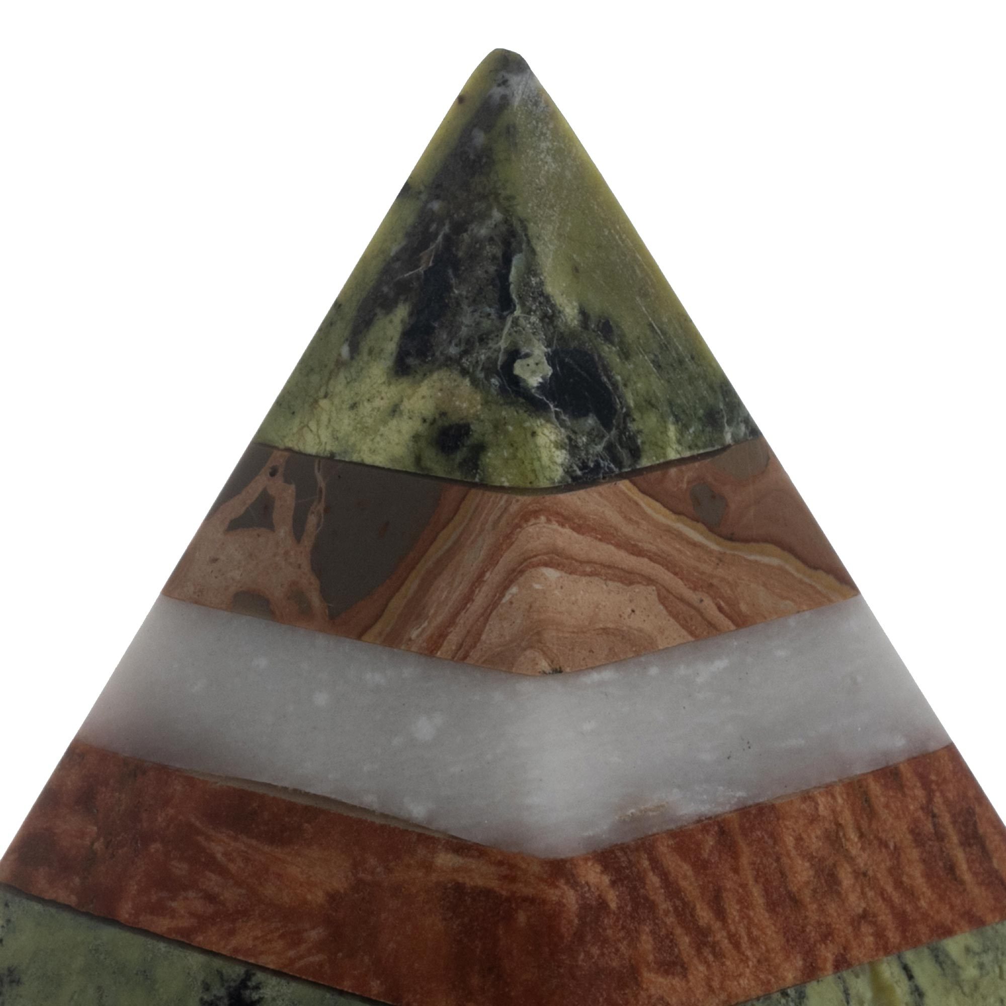 Layered Gemstone Pyramid Sculpture from Peru - Primordial Spirit ...