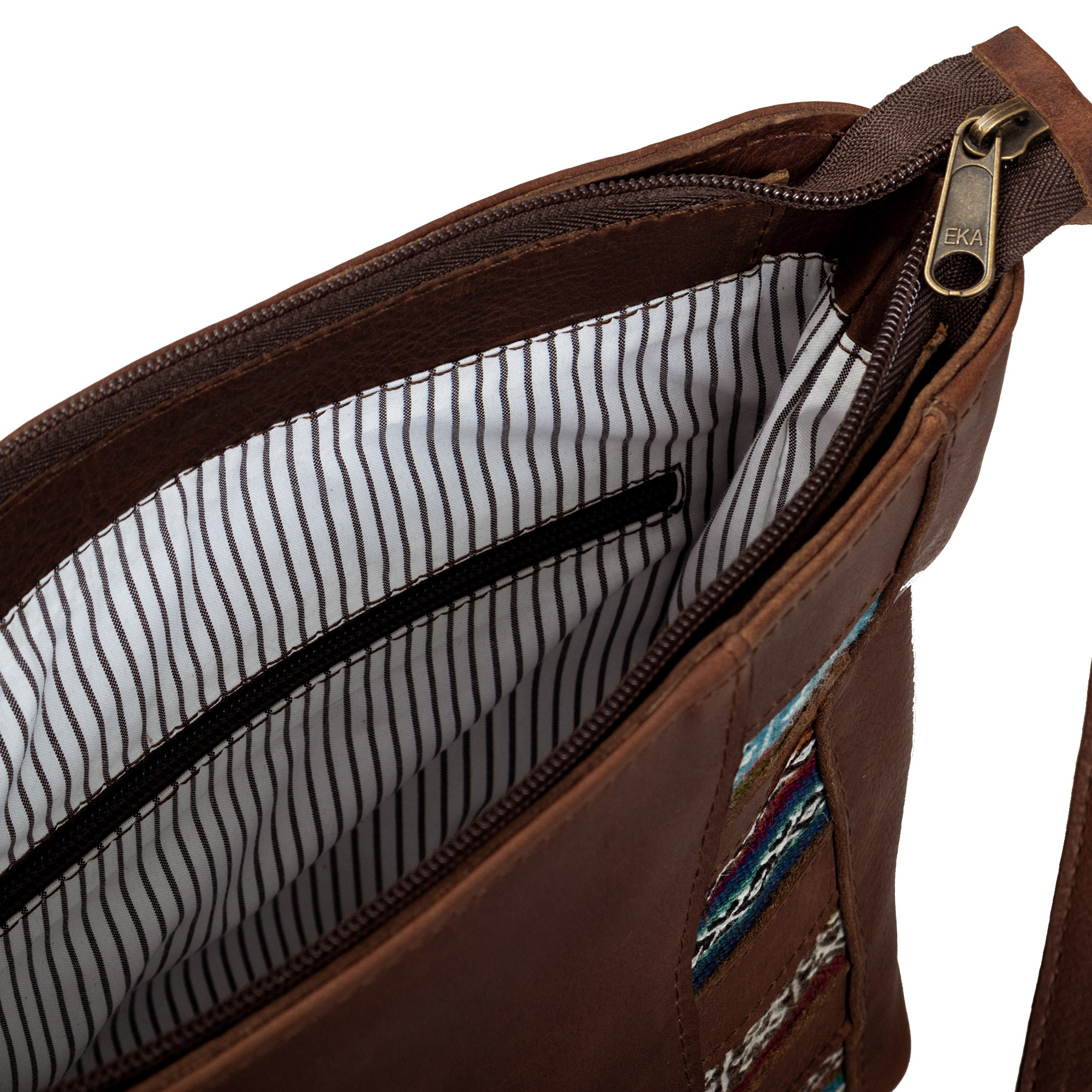 Peruvian Artisan Crafted Brown Leather Shoulder Bag - Sunday Walk | NOVICA