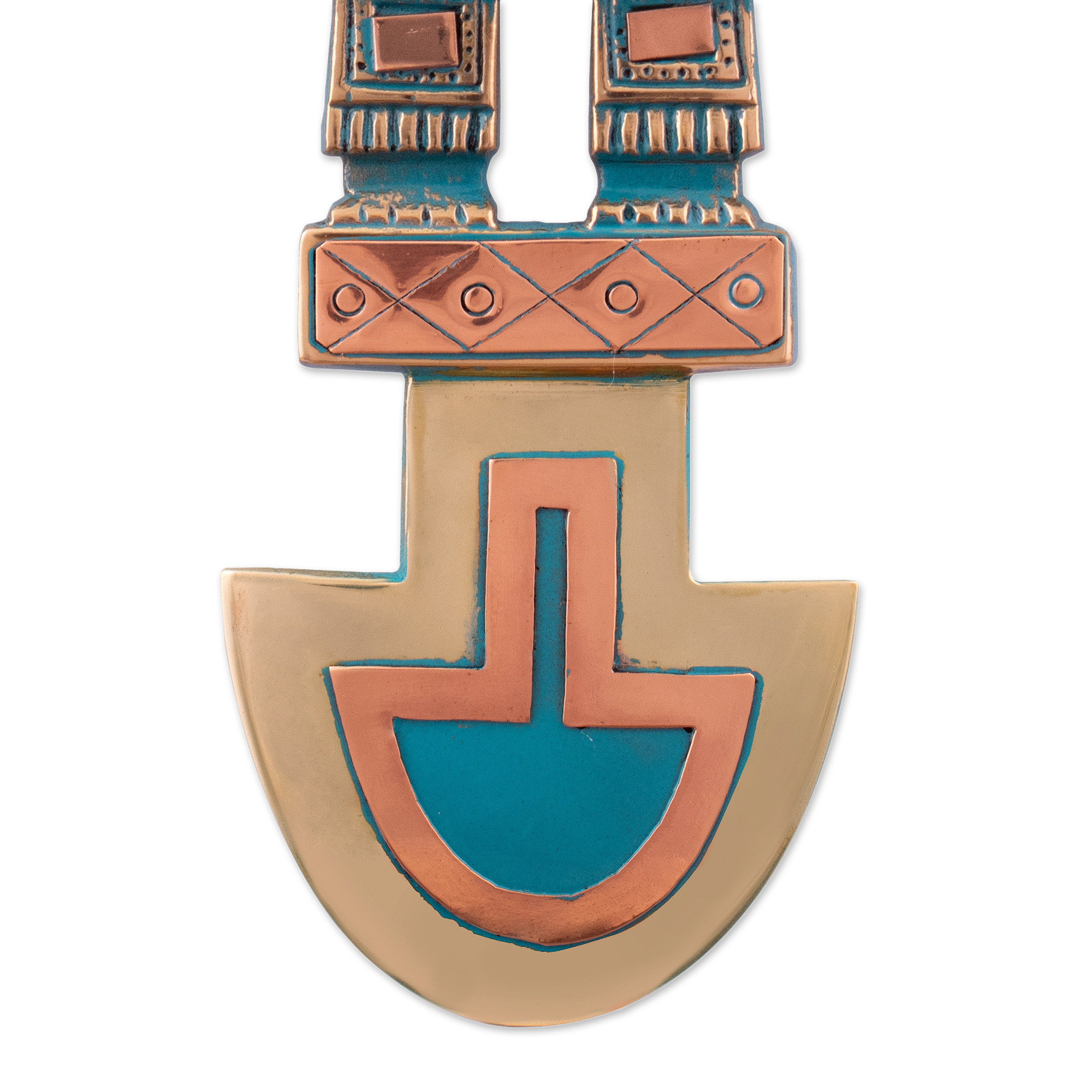 Copper and Bronze Inca Small Wall Art Handcrafted in Peru - Inca Tumi ...