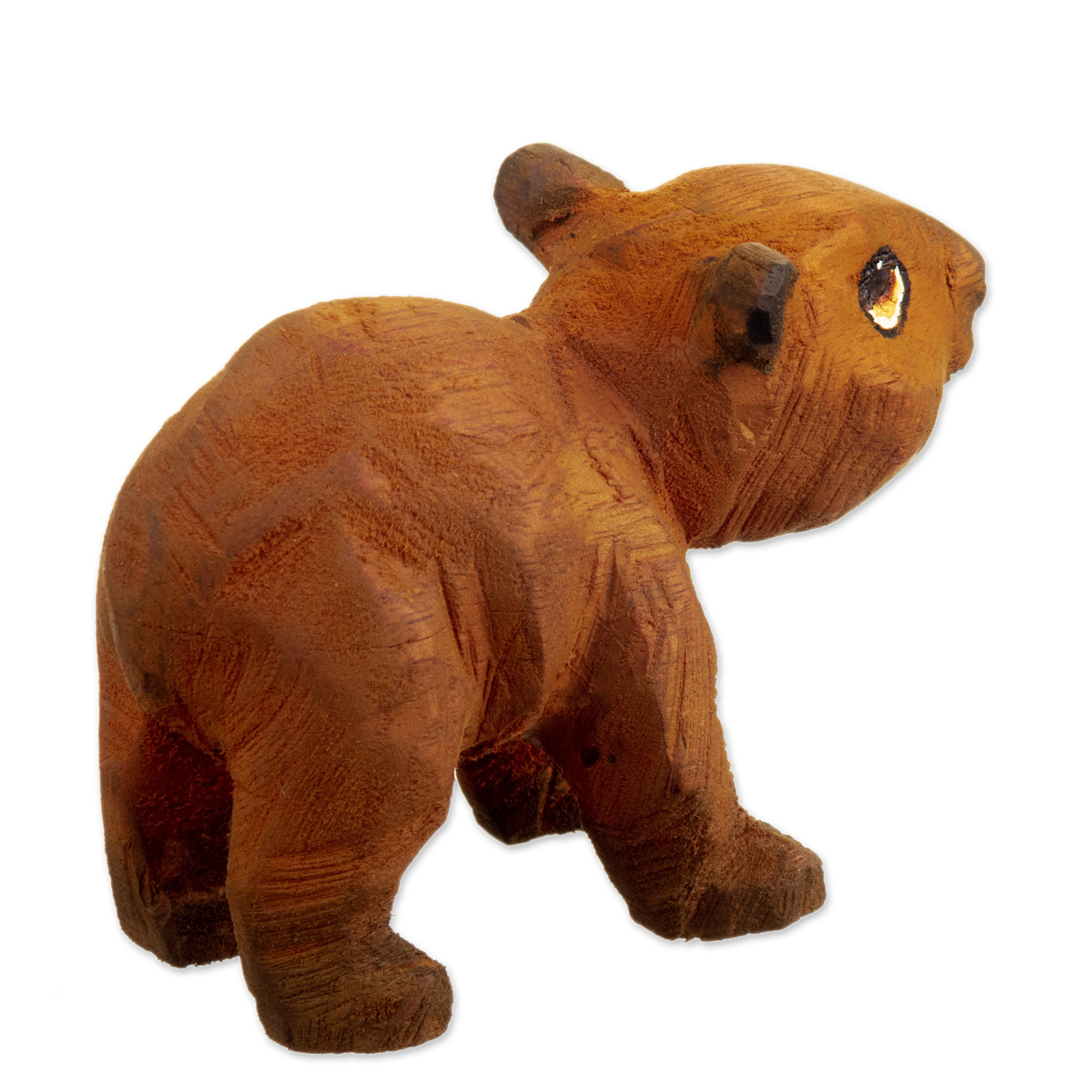 Hand-Carved Cedar Wood Sculpture of a Capybara from Peru - Jungle ...