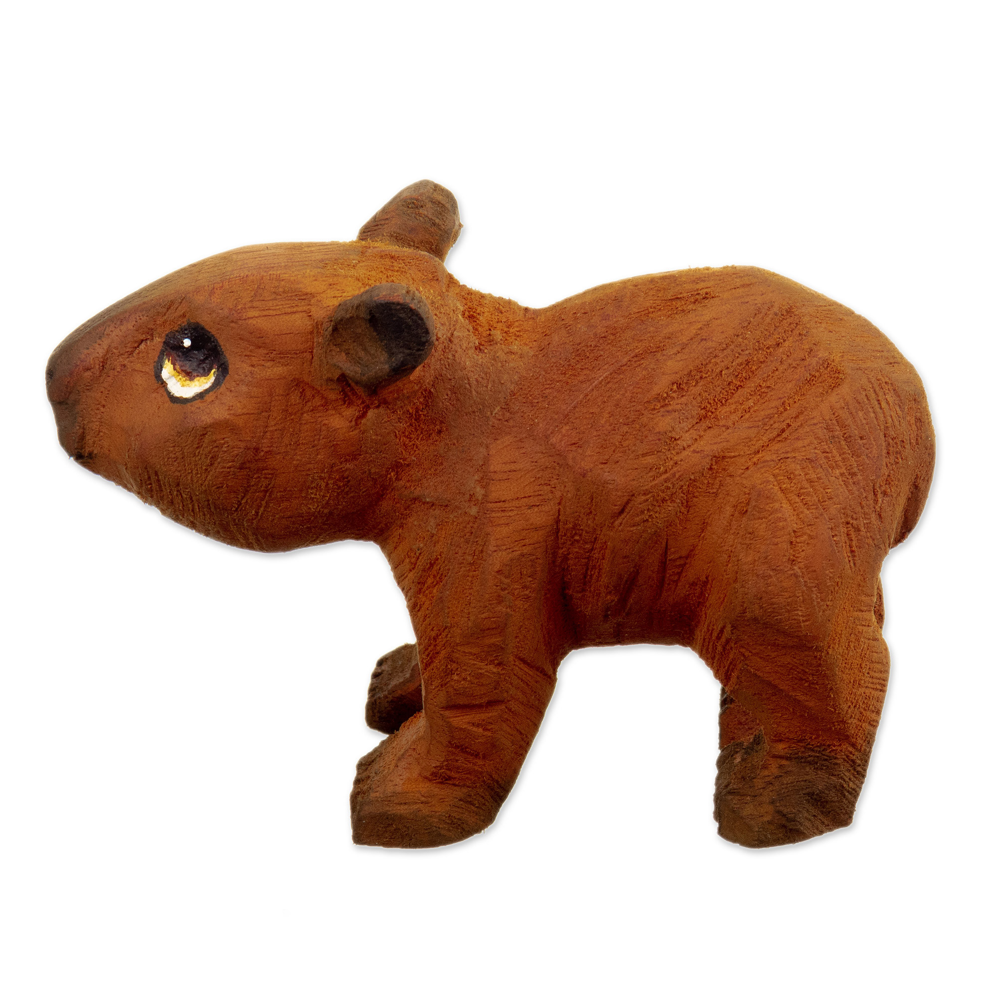 Hand-Carved Cedar Wood Sculpture of a Capybara from Peru - Jungle ...