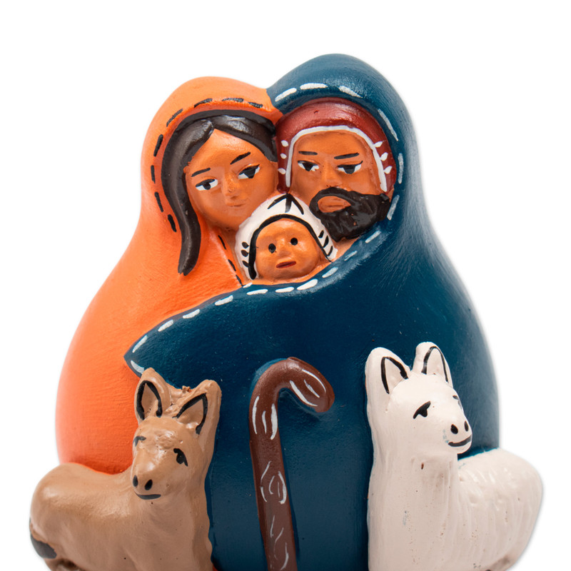 Andean-Themed Hand-Painted Ceramic Nativity Scene from Peru - Andean ...