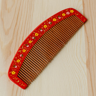 Wood comb Poppy Lady