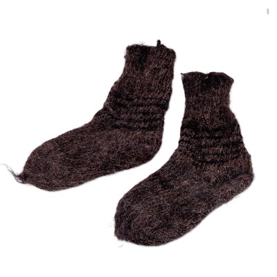 Handwoven 100% Cashmere Wool Socks in a Dark Grey Hue - Dreamy Grey ...